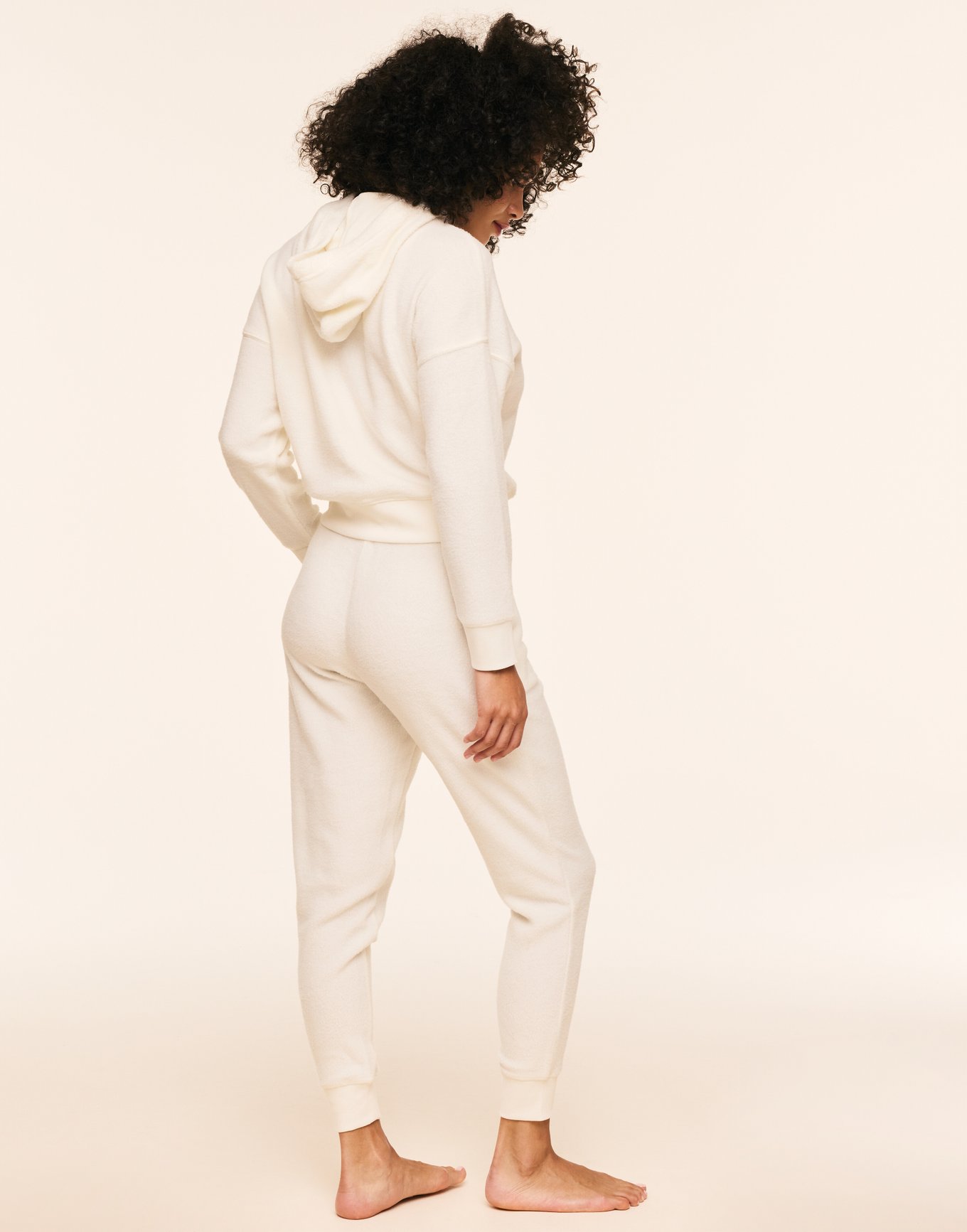 Davinia White Hoodie and Jogger Set | Adore Me