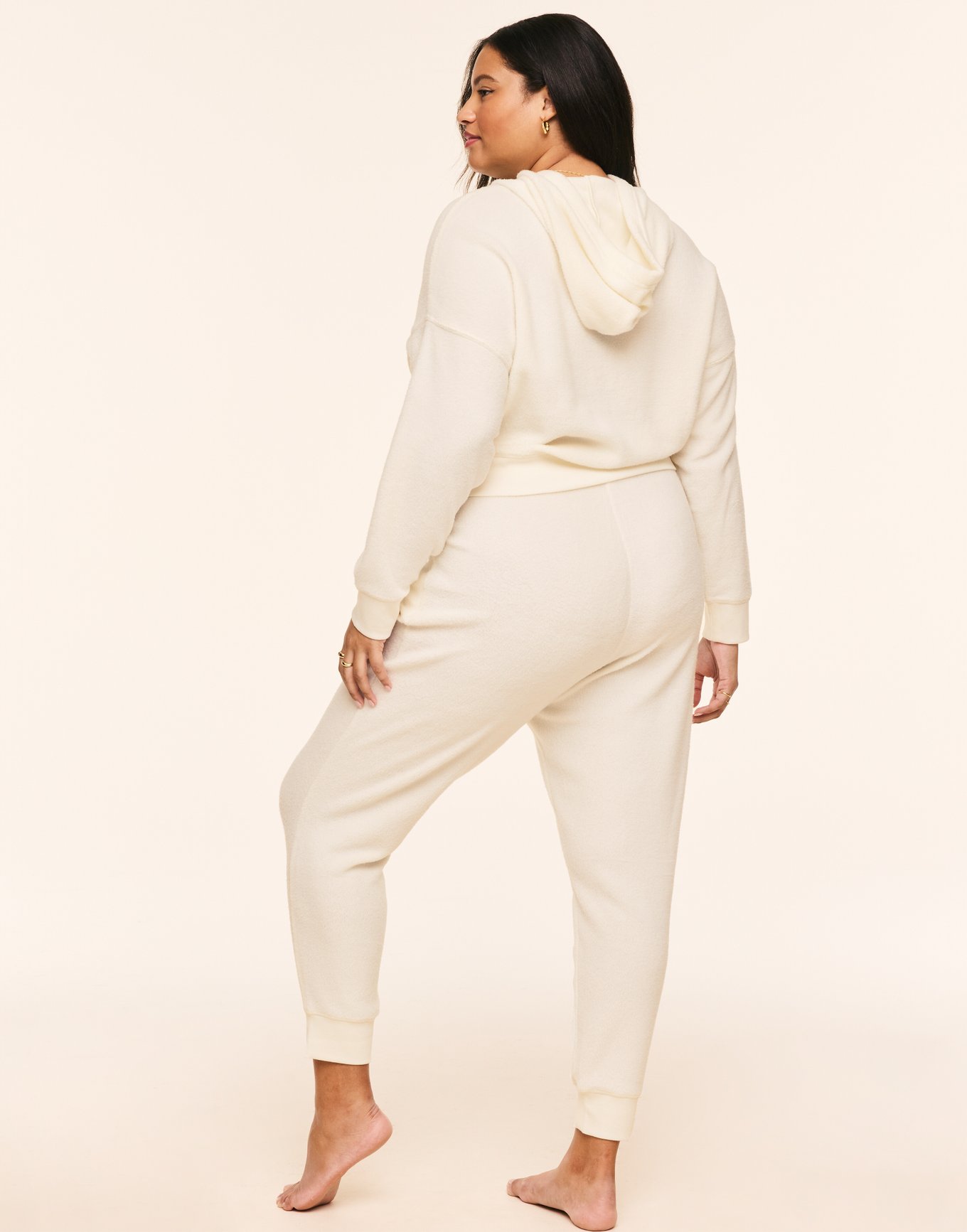 Davinia White Plus Hoodie and Jogger Set, 1X | Adore Me