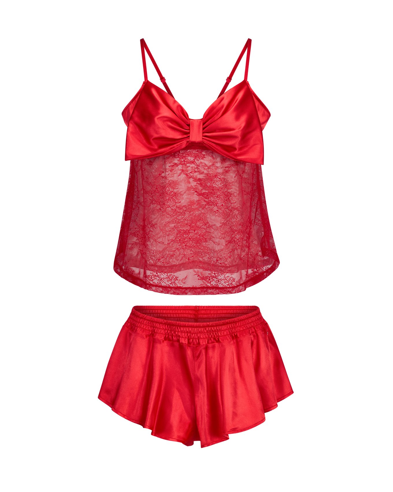 Idrina Dark Red Camisole and Short Set | Adore Me