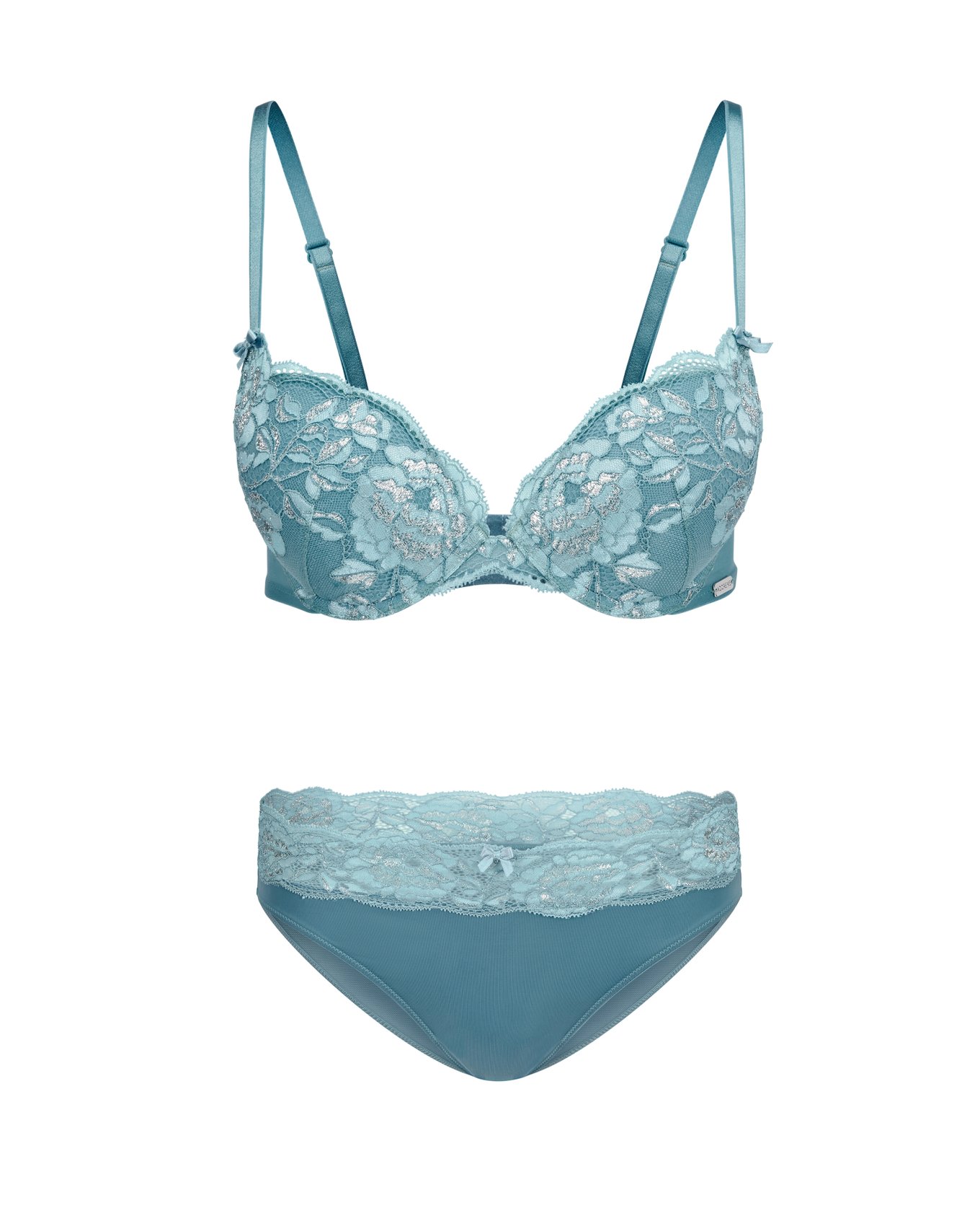 Jaya Floral Blue Push Up Plunge, 34B-38C | Adore Me