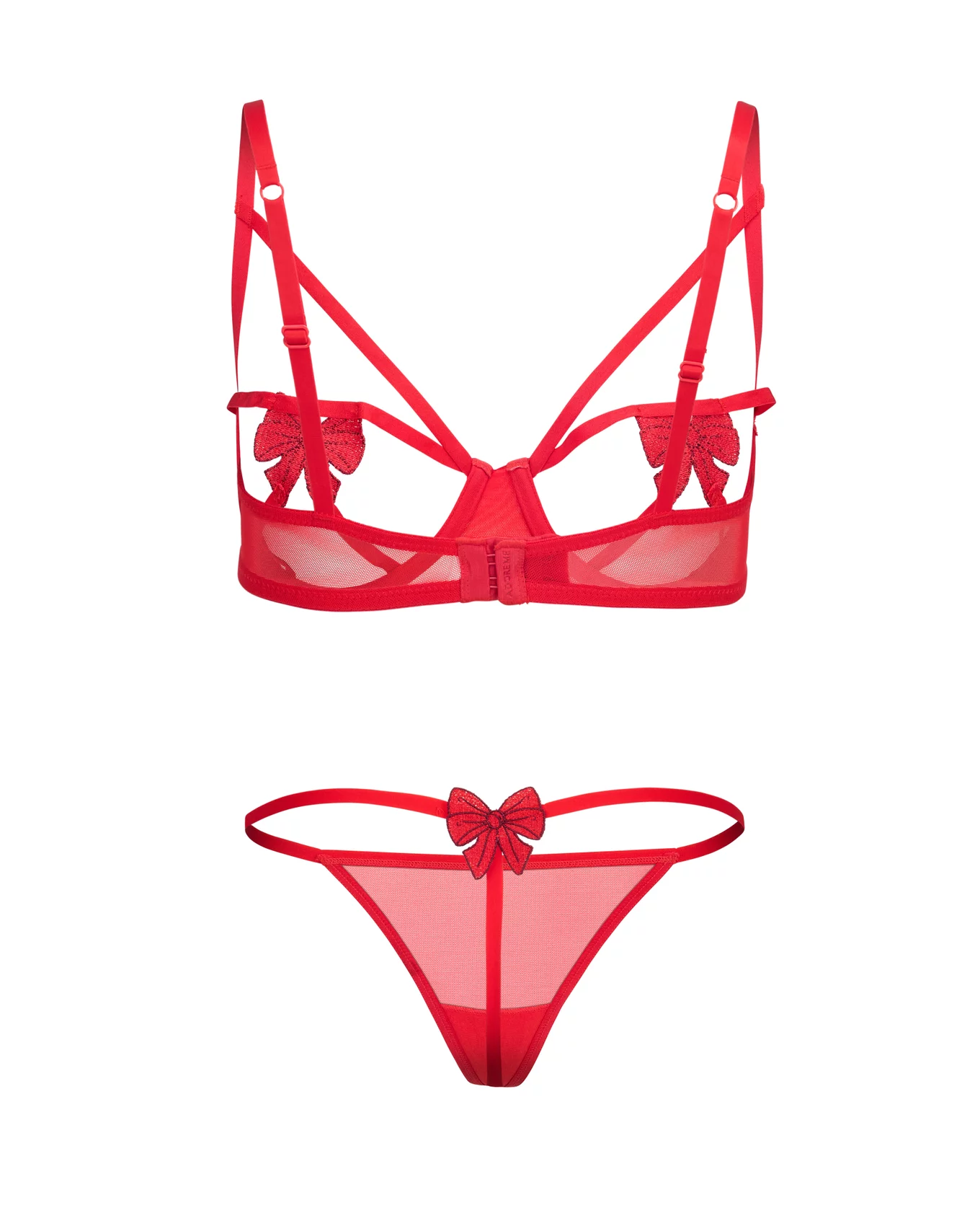 Lottie Novelty Red 3 Cupless Unlined Balconette, 32D-38D | Adore Me
