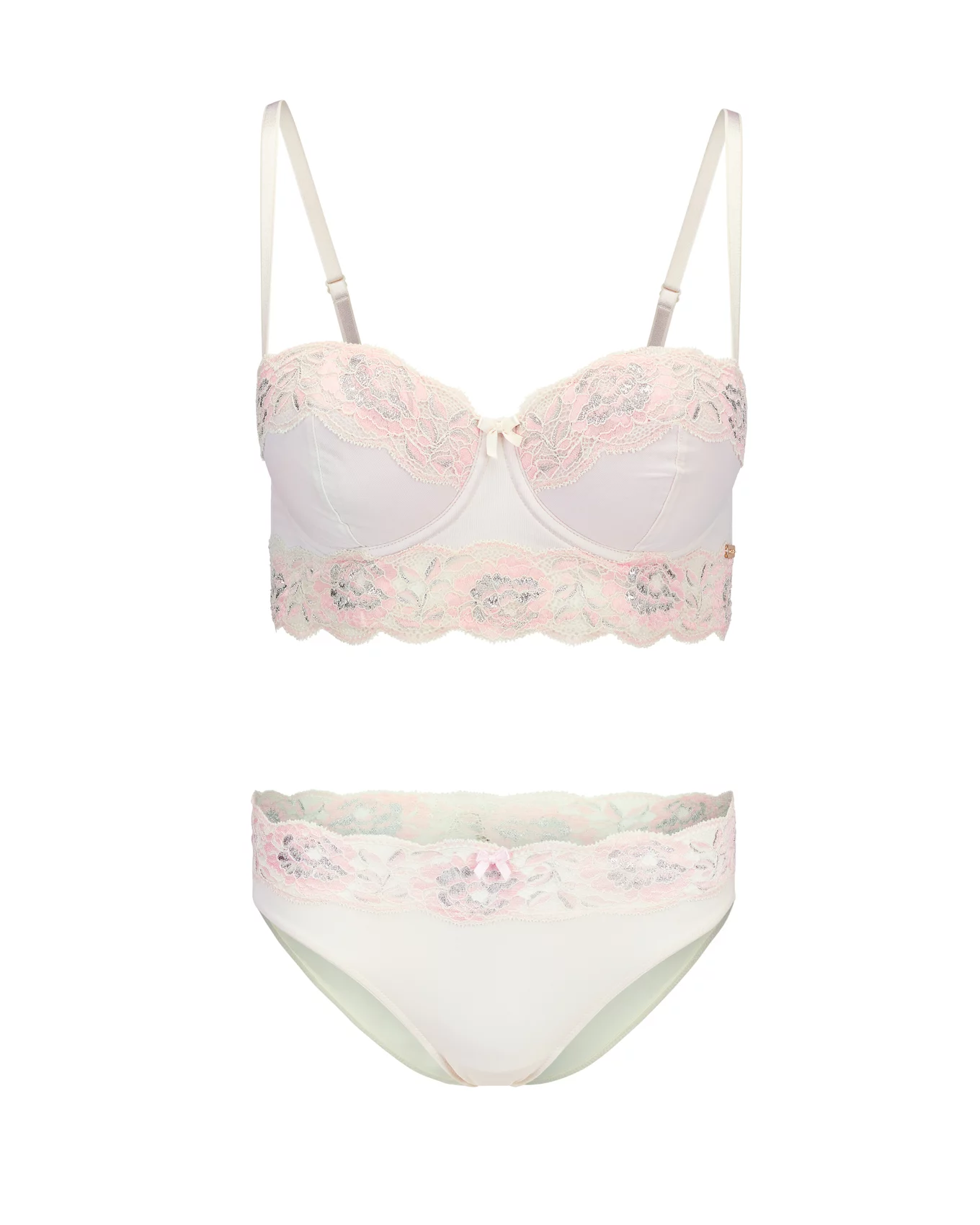 Mavis Floral White Longline Contour Balconette, 34A-38C | Adore Me