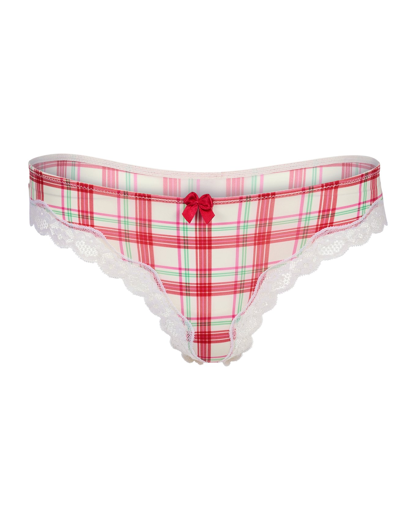 Nare Plaid Red Thong Panty, XS-4X | Adore Me