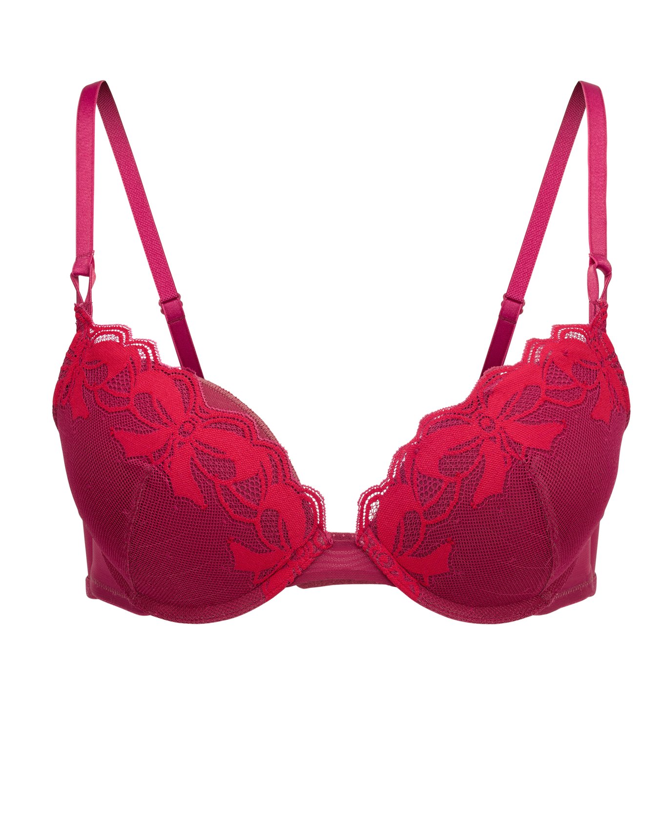 Audrina Dark Red Push Up Bra, 30A-38D | Adore Me