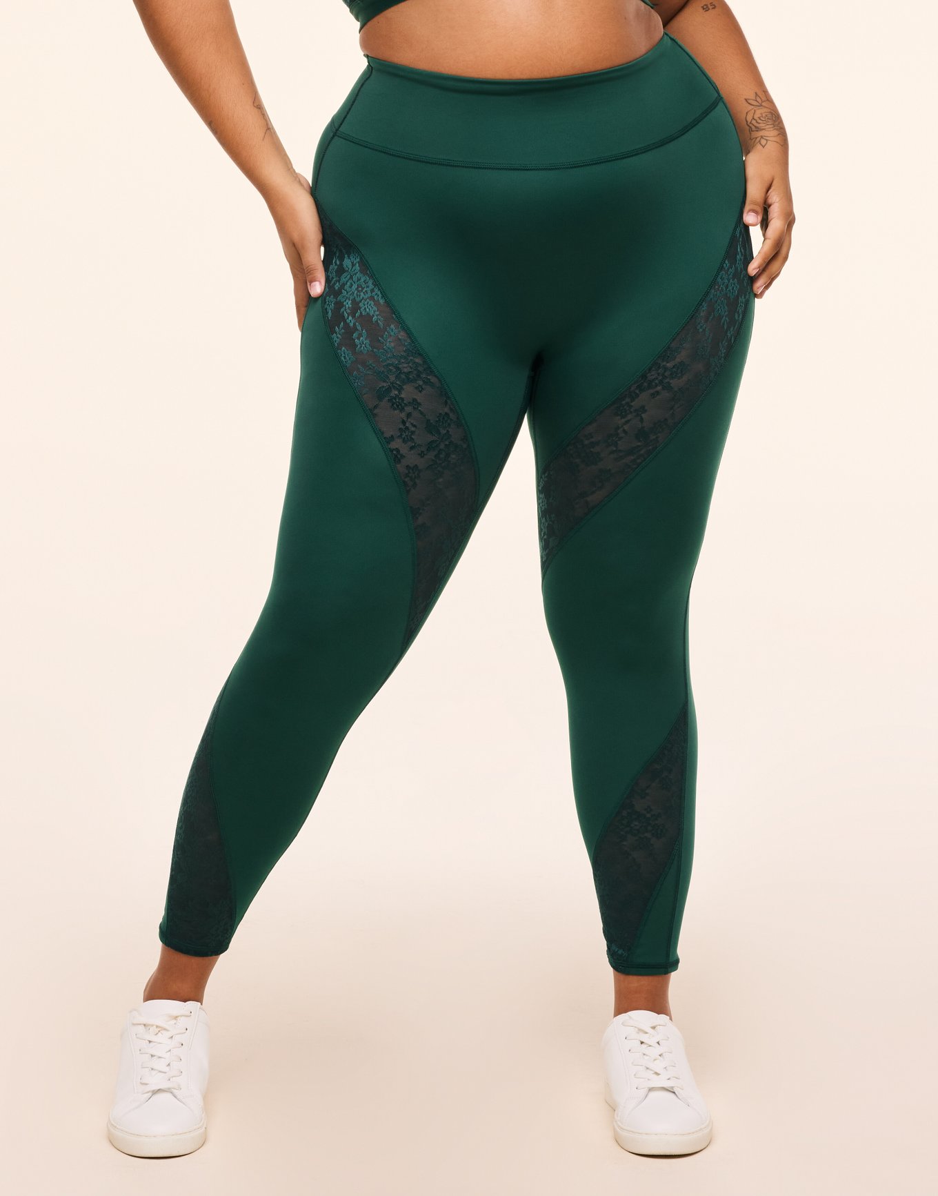 Mari Legging Dark Green Plus Mari Lace Legging | Adore Me