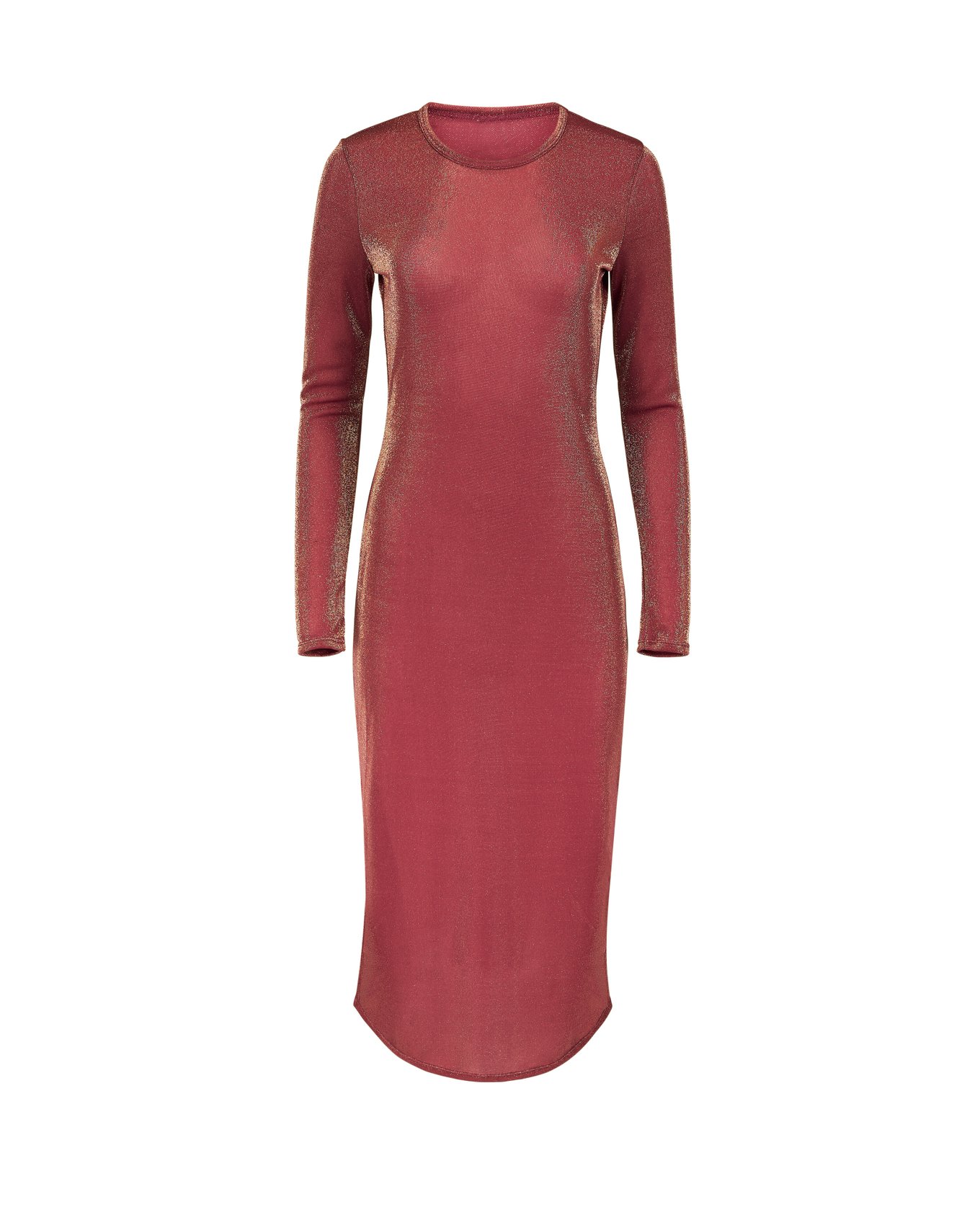 Keoni Dark Red Plus Long Sleeve Slip | Adore Me