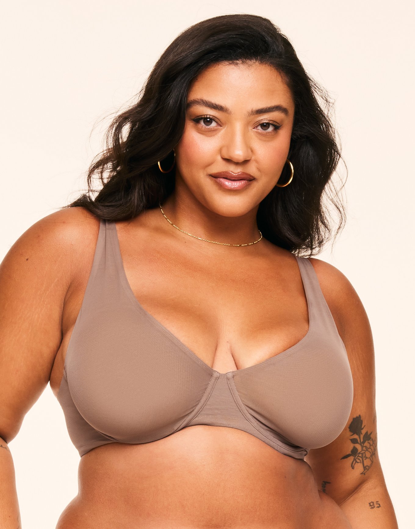 Ivy Medium Beige 2 Plus Unlined Plunge, 40DD-40DDD | Adore Me