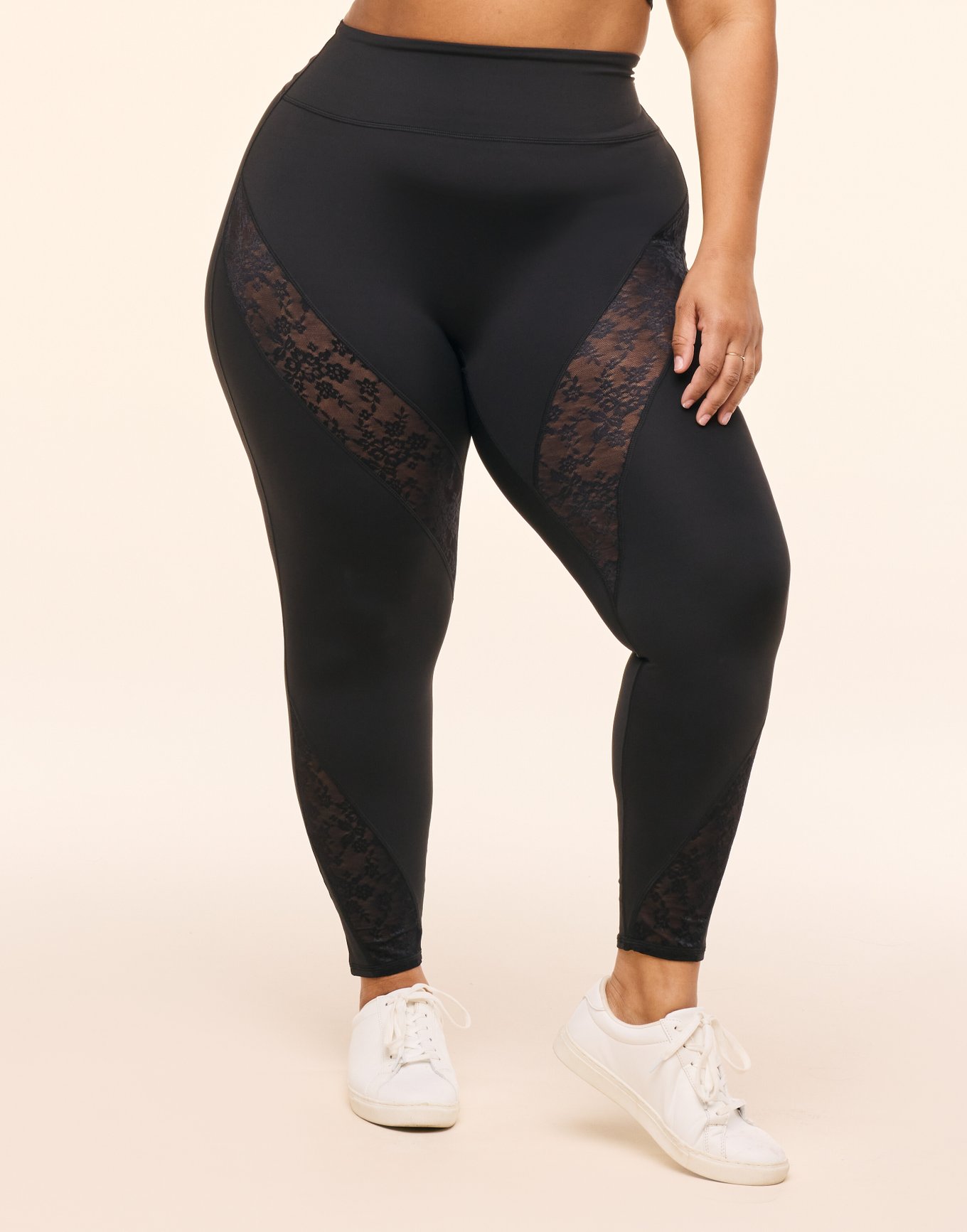Mari Legging Black Plus Mari Lace Legging, 3X | Adore Me