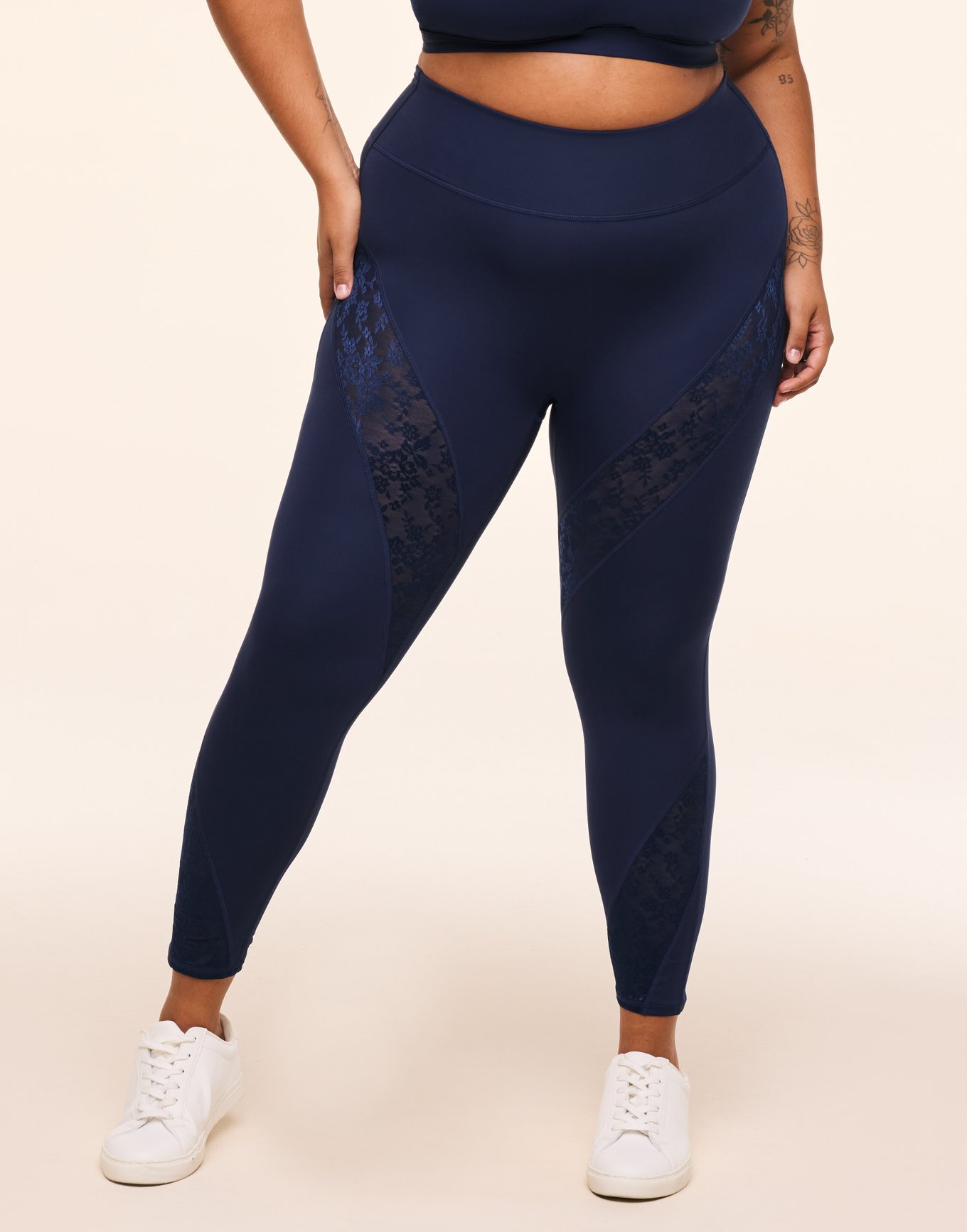 Mari Legging Dark Blue 2 Plus Mari Lace Legging | Adore Me