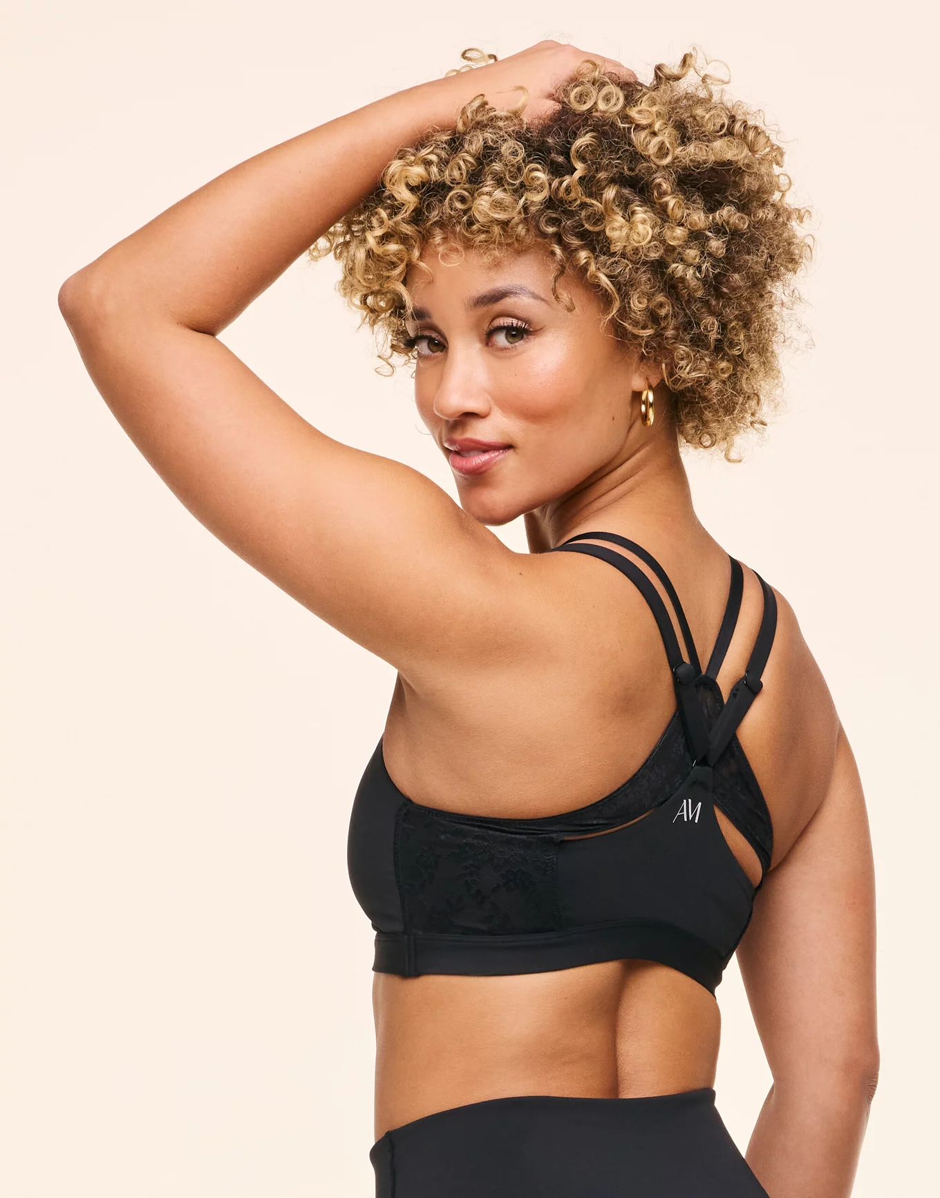 Mari Black Mari Lace Sports Bra, M | Adore Me