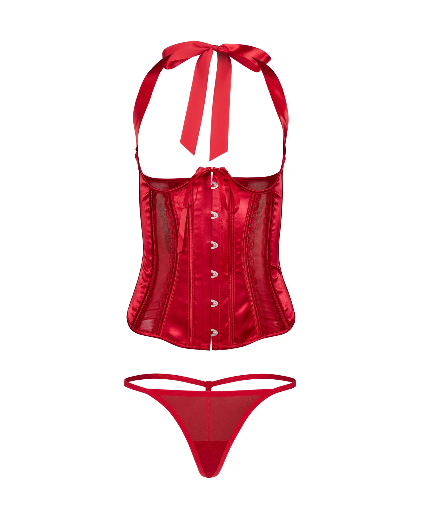 Amadine Dark Red Corset Set, XS-4X | Adore Me