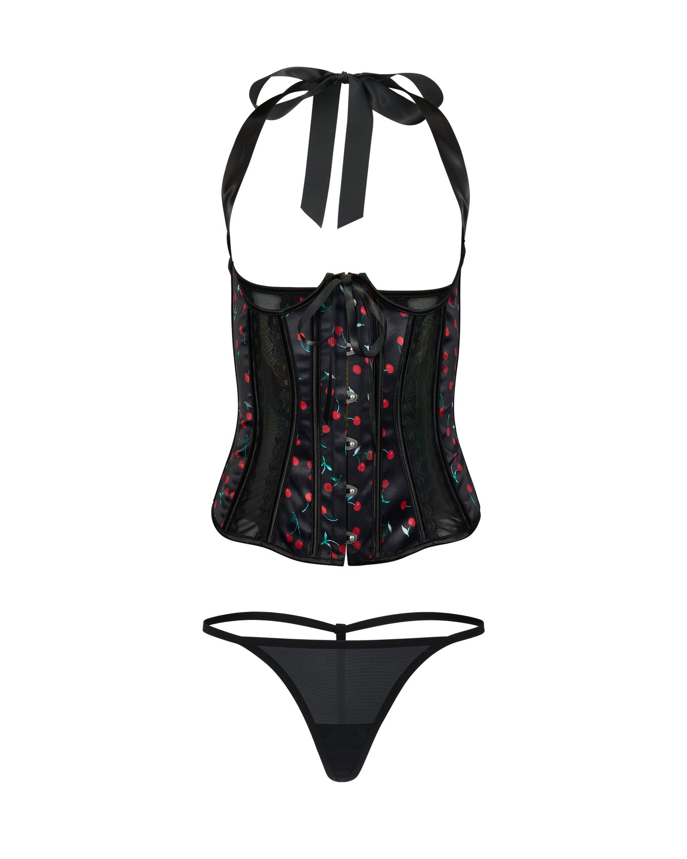 Amadine Novelty Black Plus Cupless Underbust Corset | Adore Me