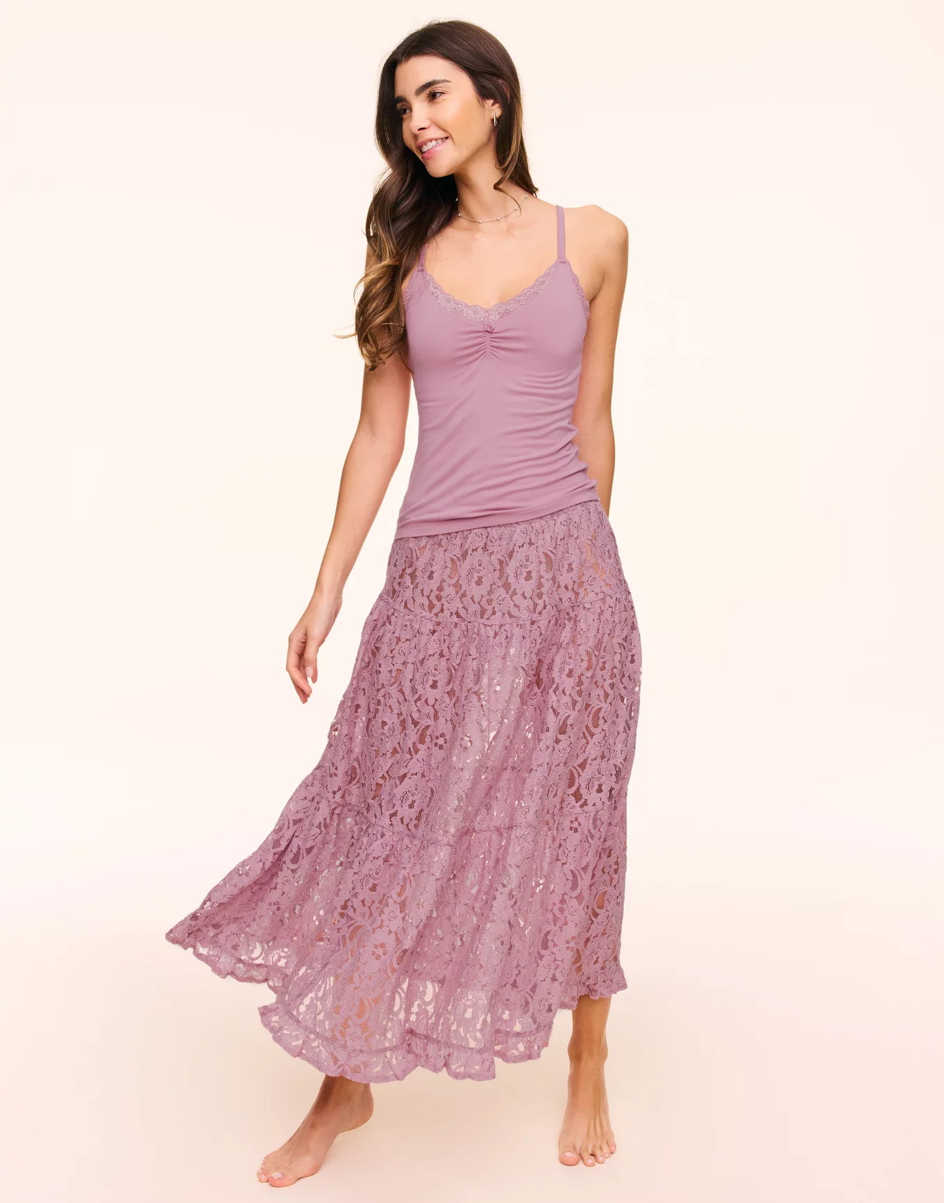 Isadora Medium Purple Cami and Skirt Set, XS | Adore Me