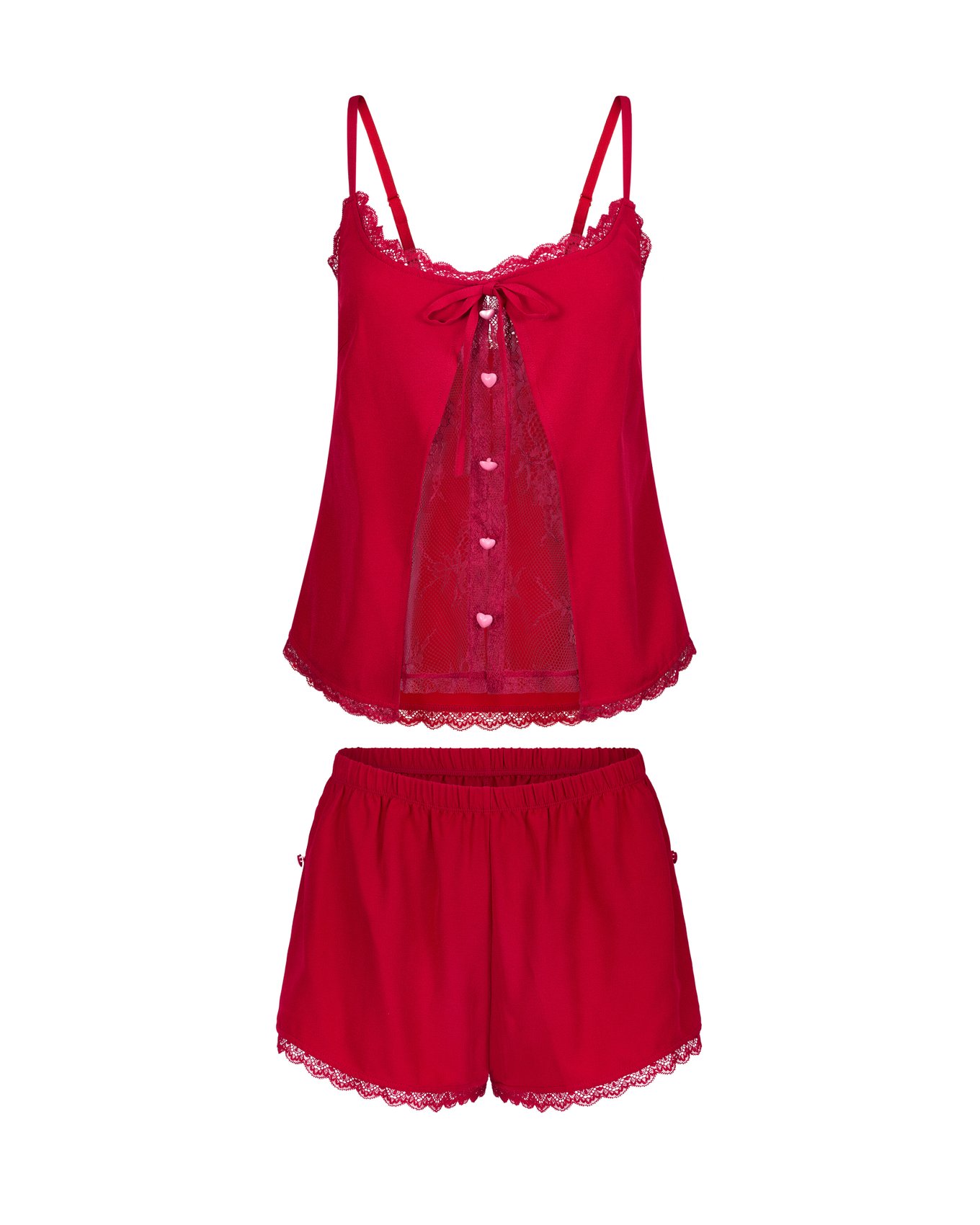 Kiora Dark Red Plus Cami and Short PJ Set, 1X-4X | Adore Me