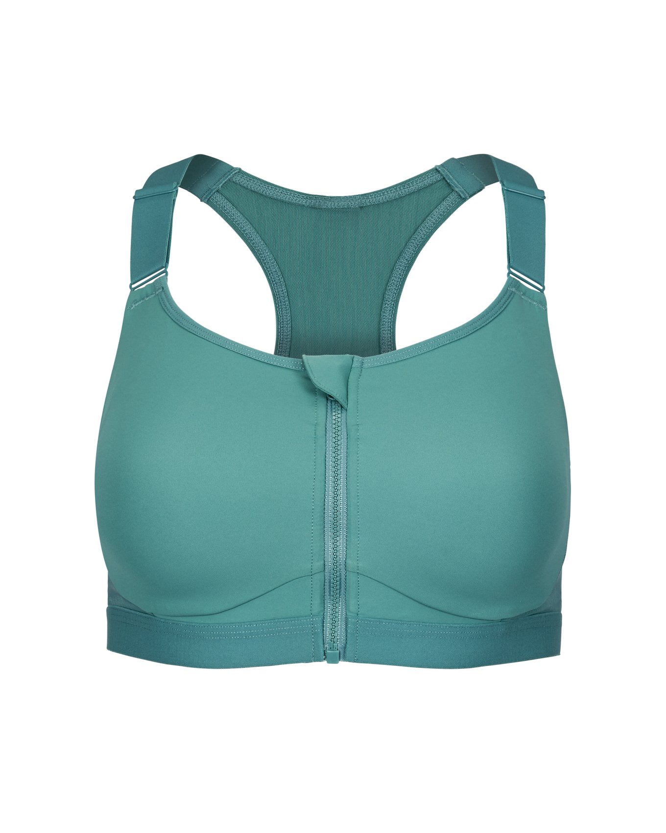 Laticia Medium Green Zip Front Sports Bra | Adore Me