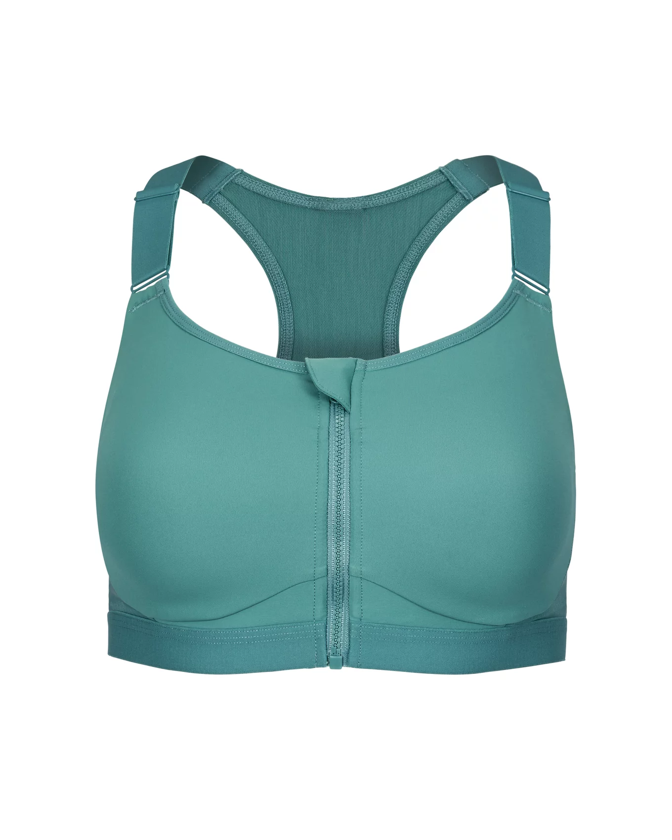 Laticia Medium Green Zip Front Sports Bra, 32B-34A | Adore Me