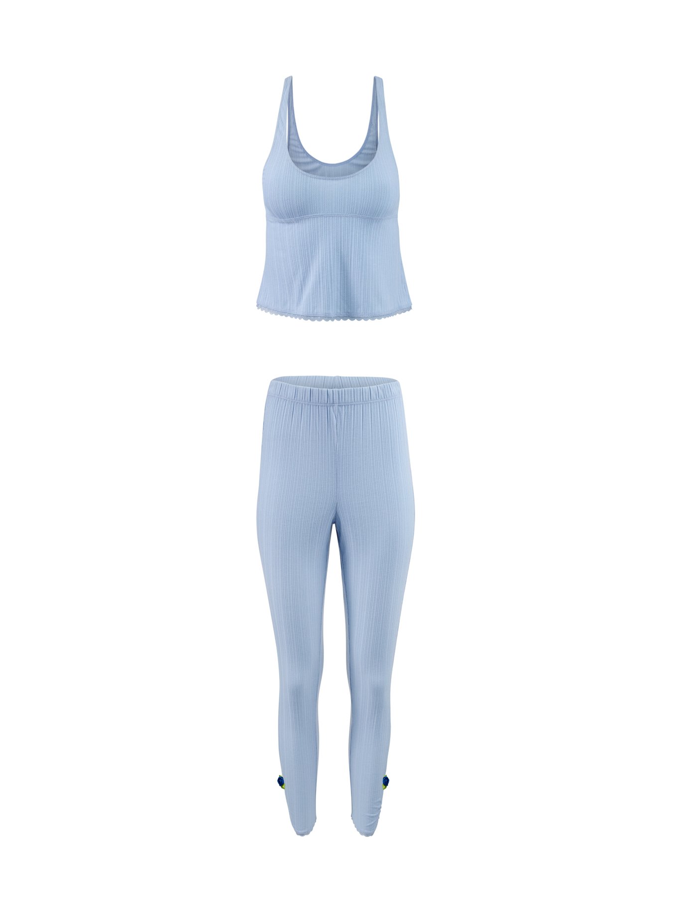 Gema Medium Blue Plus Tank and Legging Set, 1X-4X | Adore Me