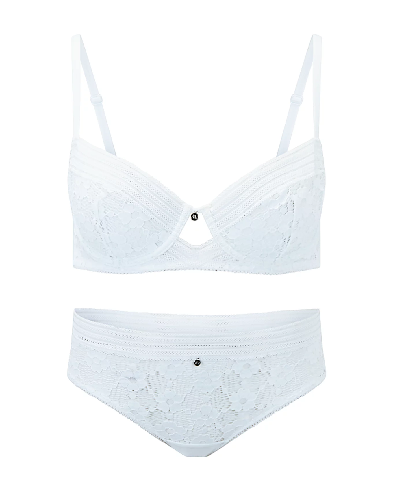 Nolie White Unlined Demi, 32B-36DD | Adore Me