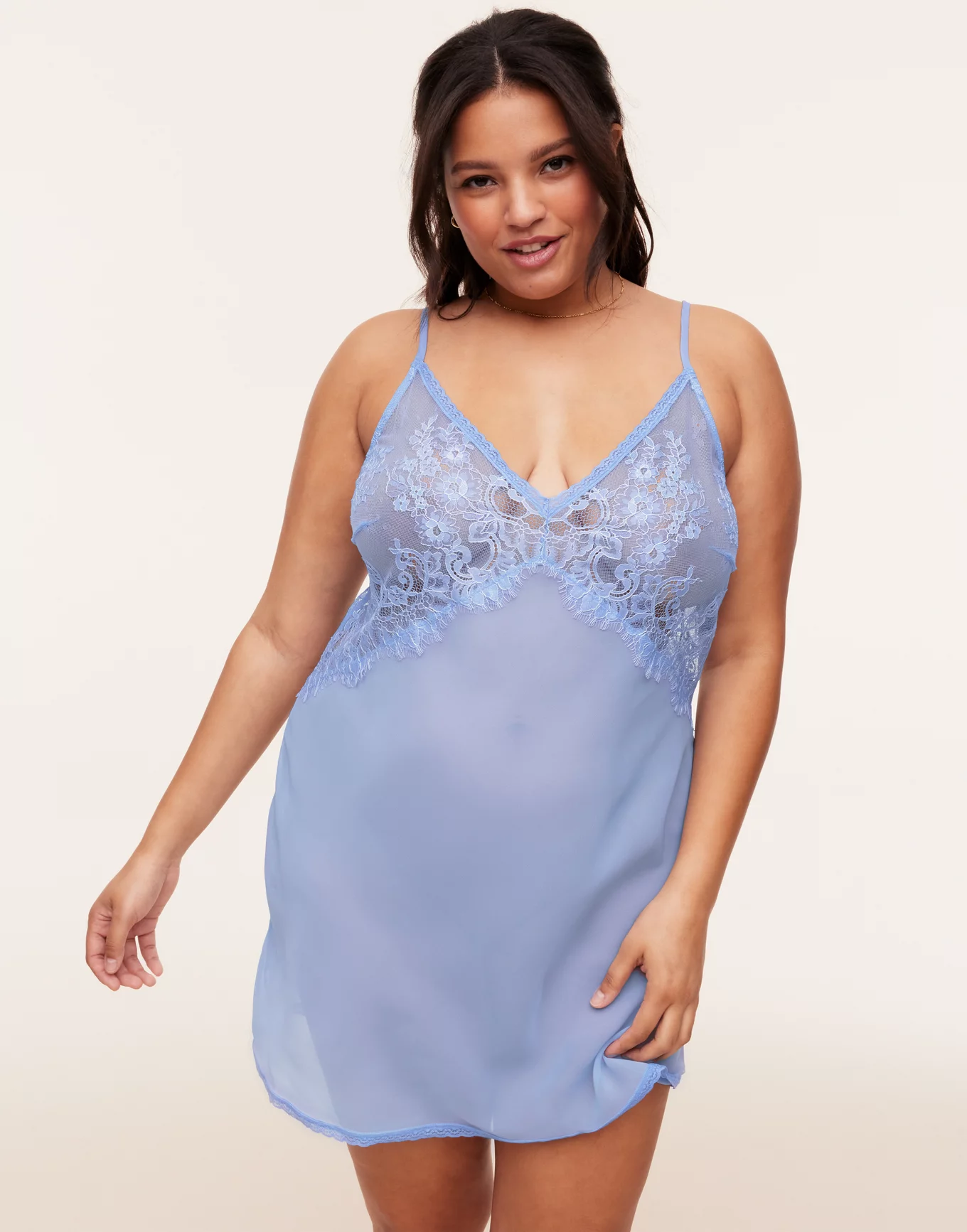 Raquel Medium Blue Plus Slip, 2X | Adore Me