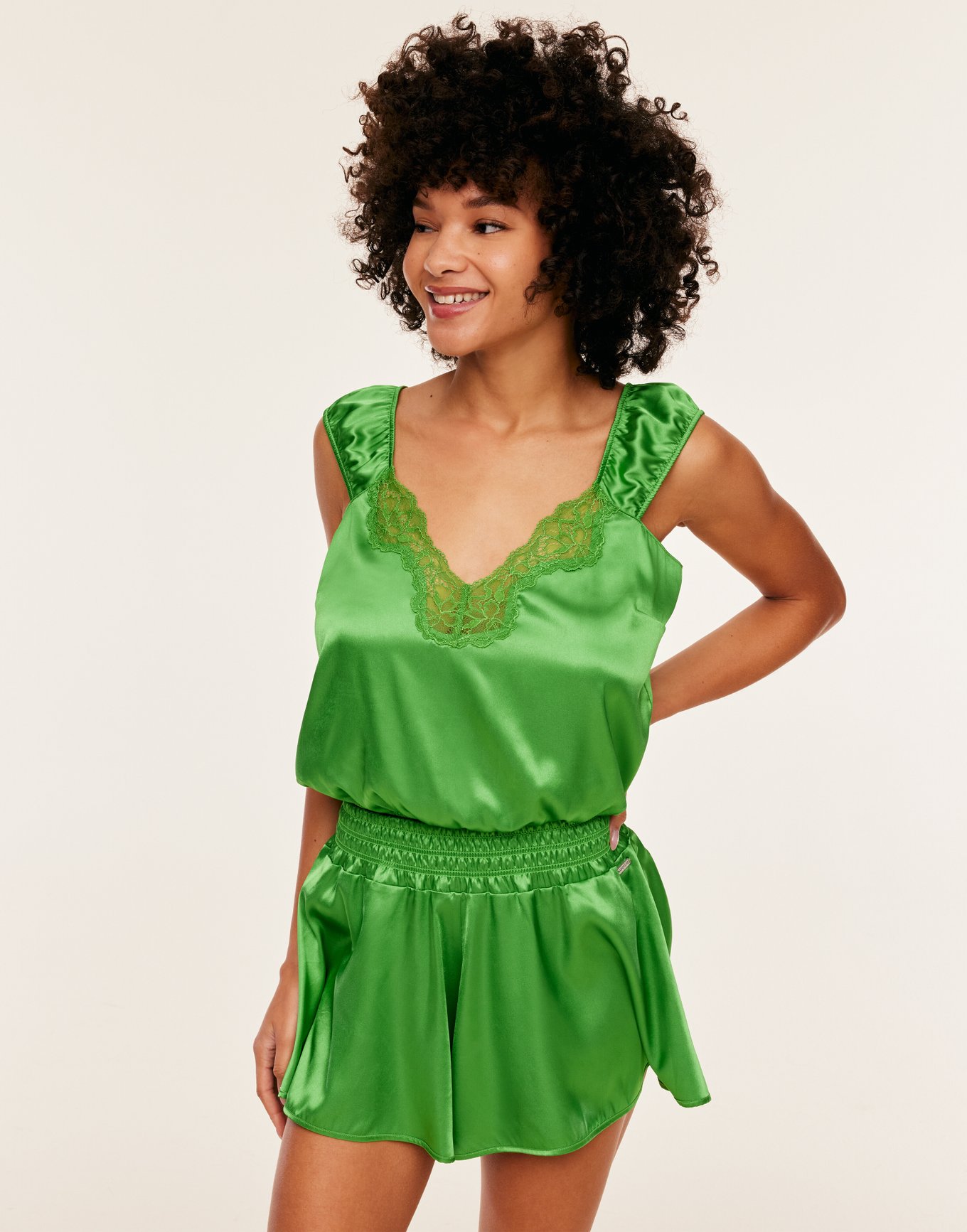 Aarie Medium Green Tank Set, XS-XL | Adore Me