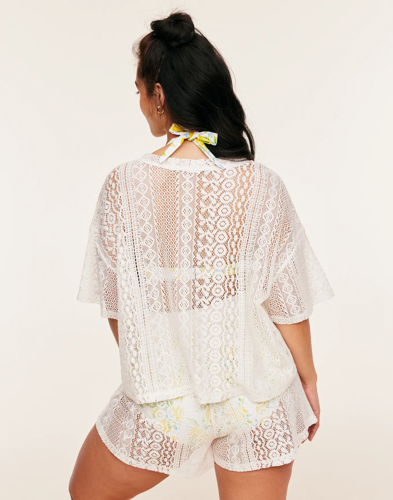 Nika White Plus Top And Short Set Adore Me