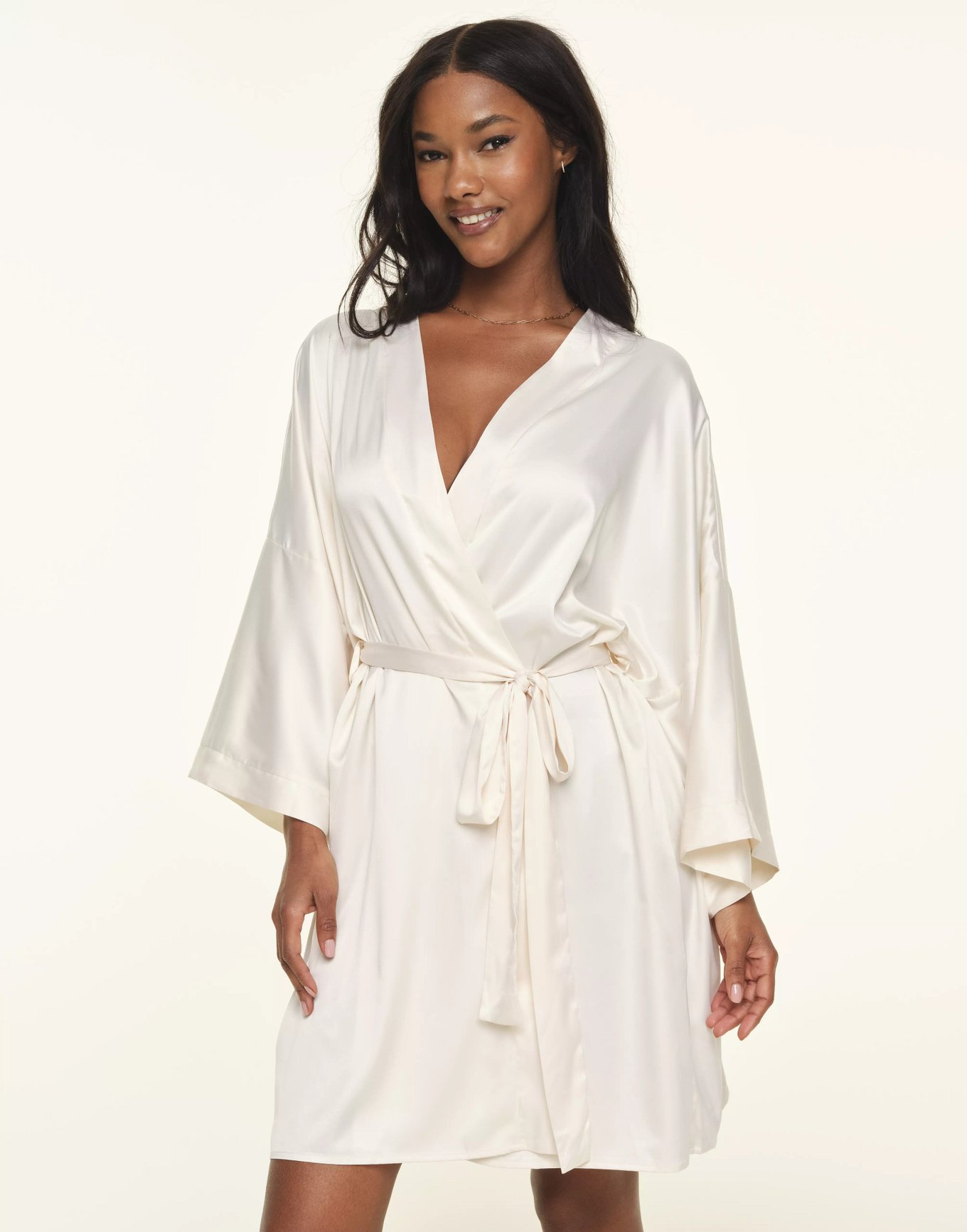 Bride Satin Robe Light White Bride White Satin Robe | Adore Me