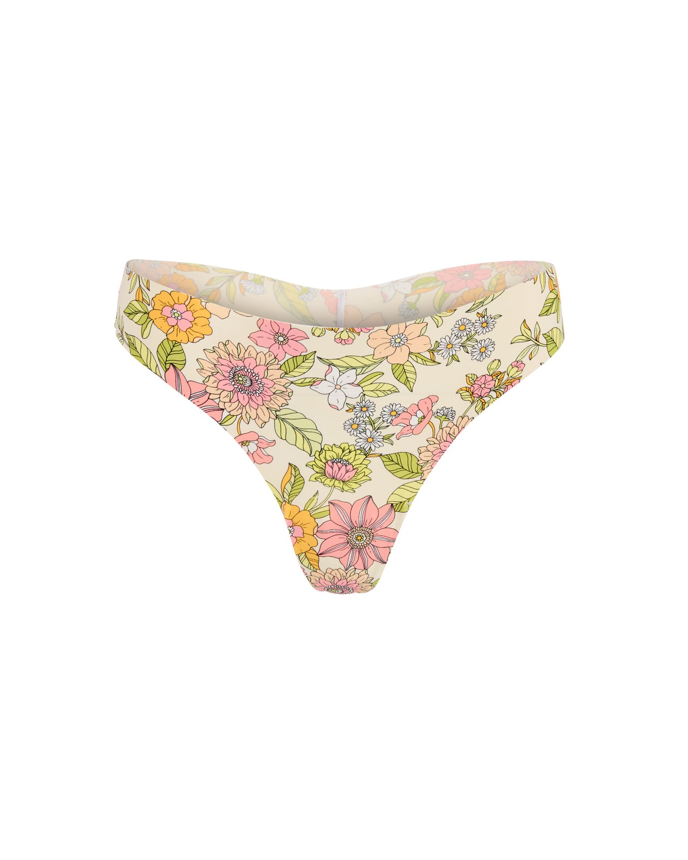 Francine Thong Floral Orange Plus Thong | Adore Me