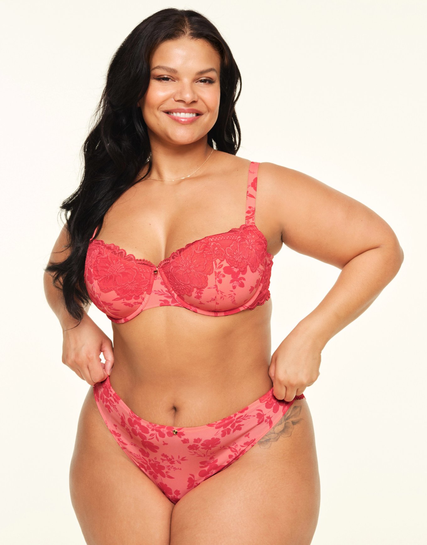 Mathilda Floral Red Plus Contour Balconette, 38G-44D | Adore Me