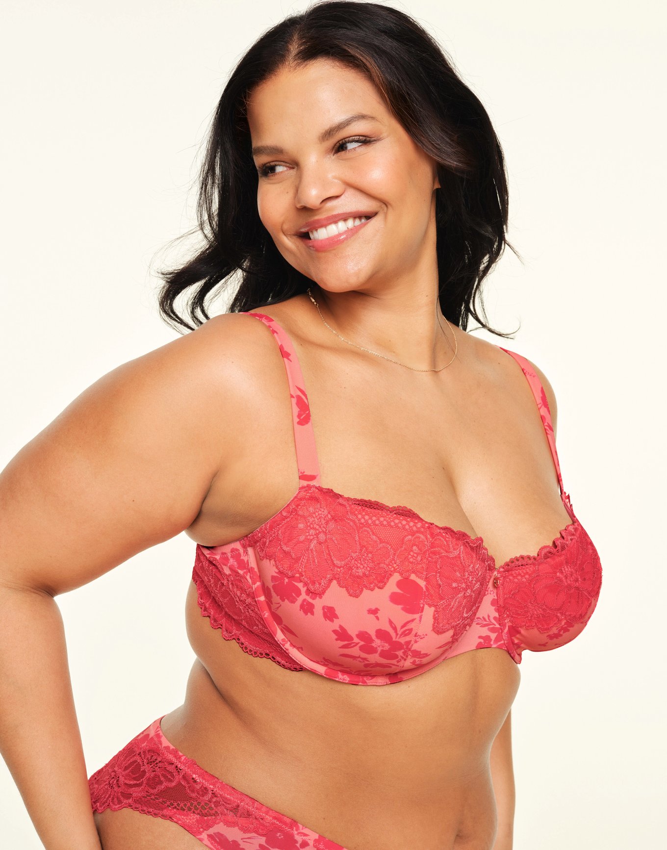 Mathilda Floral Red Plus Contour Balconette, 38G-44D | Adore Me