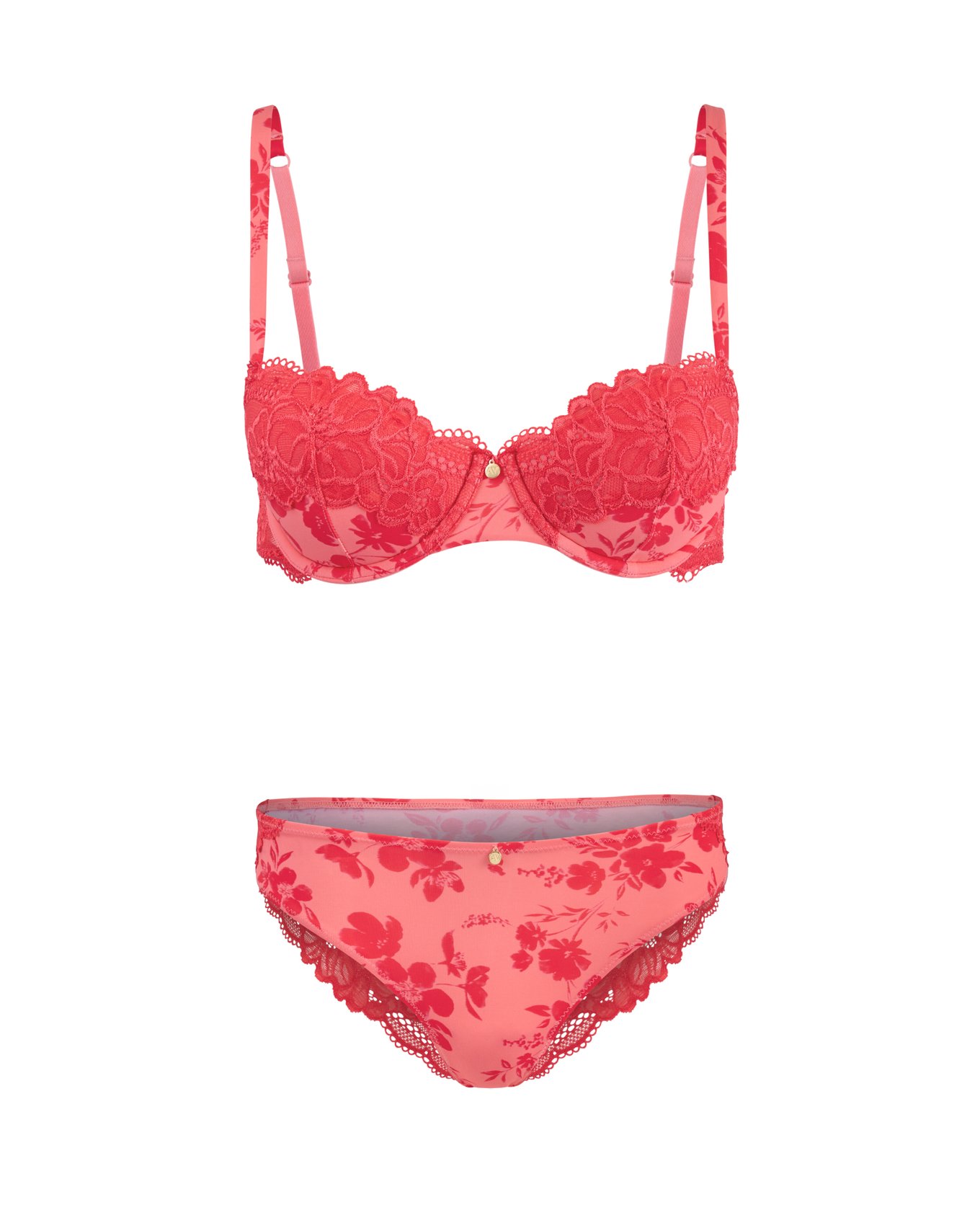 Mathilda Floral Red Plus Contour Balconette, 38G-44D | Adore Me