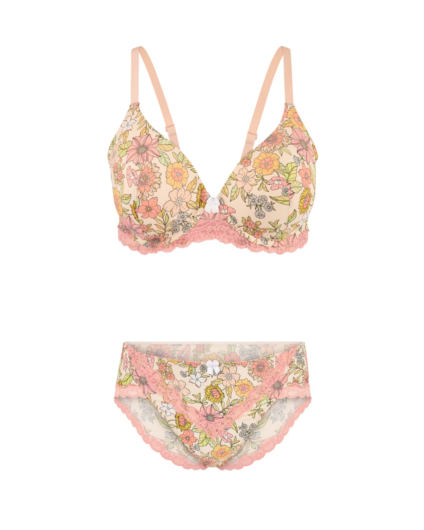 Nare Floral Orange Contour Full Coverage, 38H-38I | Adore Me