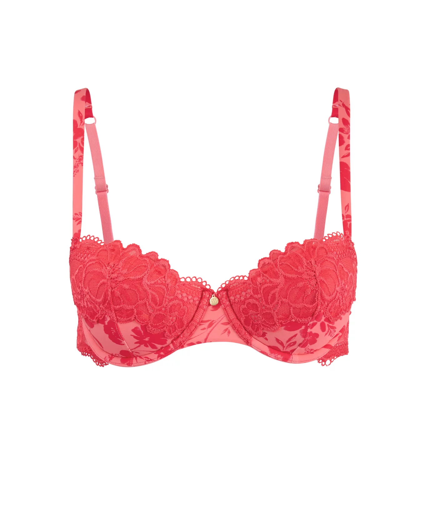 Mathilda Floral Red Contour Bra, 30A-46DDD | Adore Me