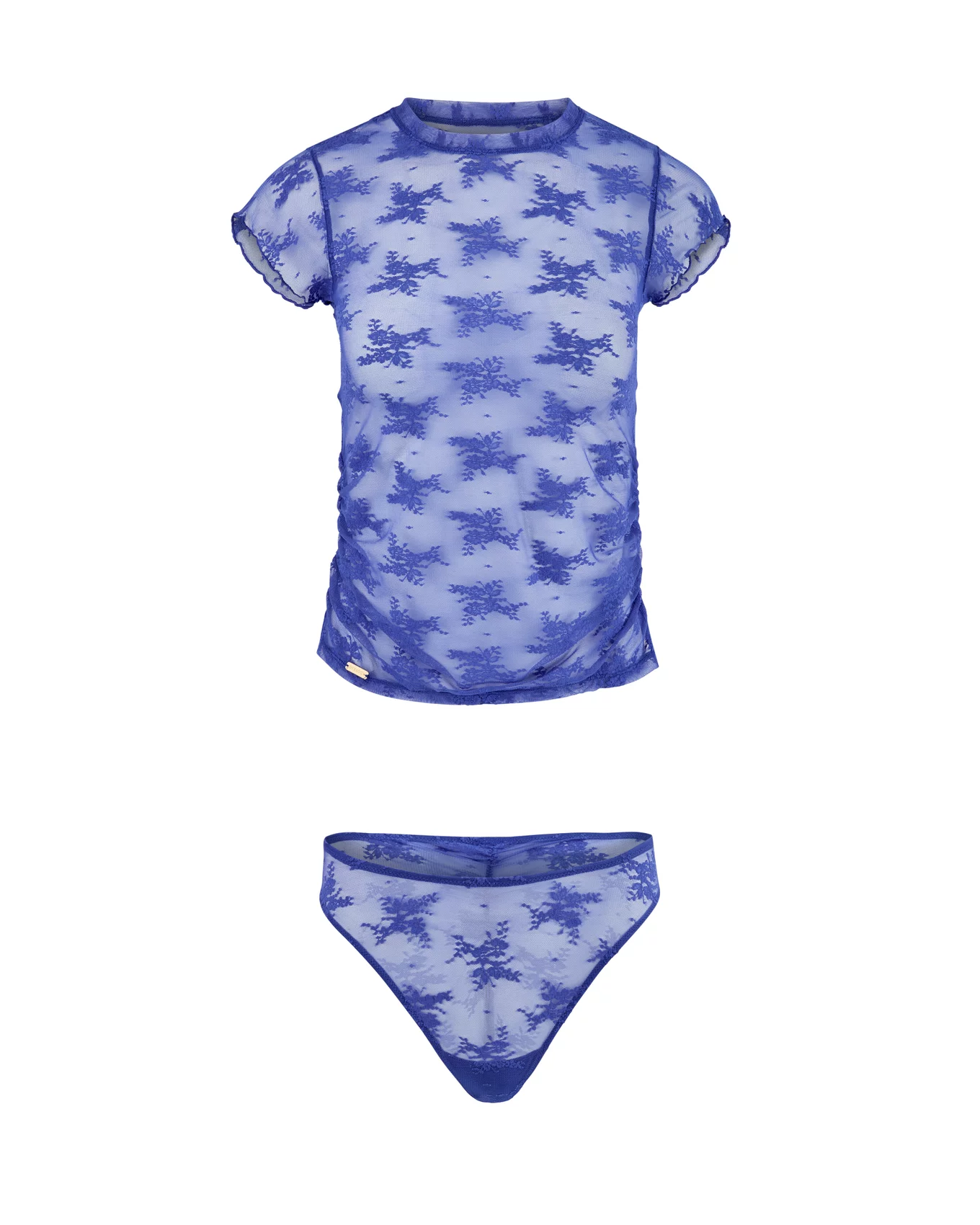 Shirra Dark Blue Shirt Set, XS-4X | Adore Me