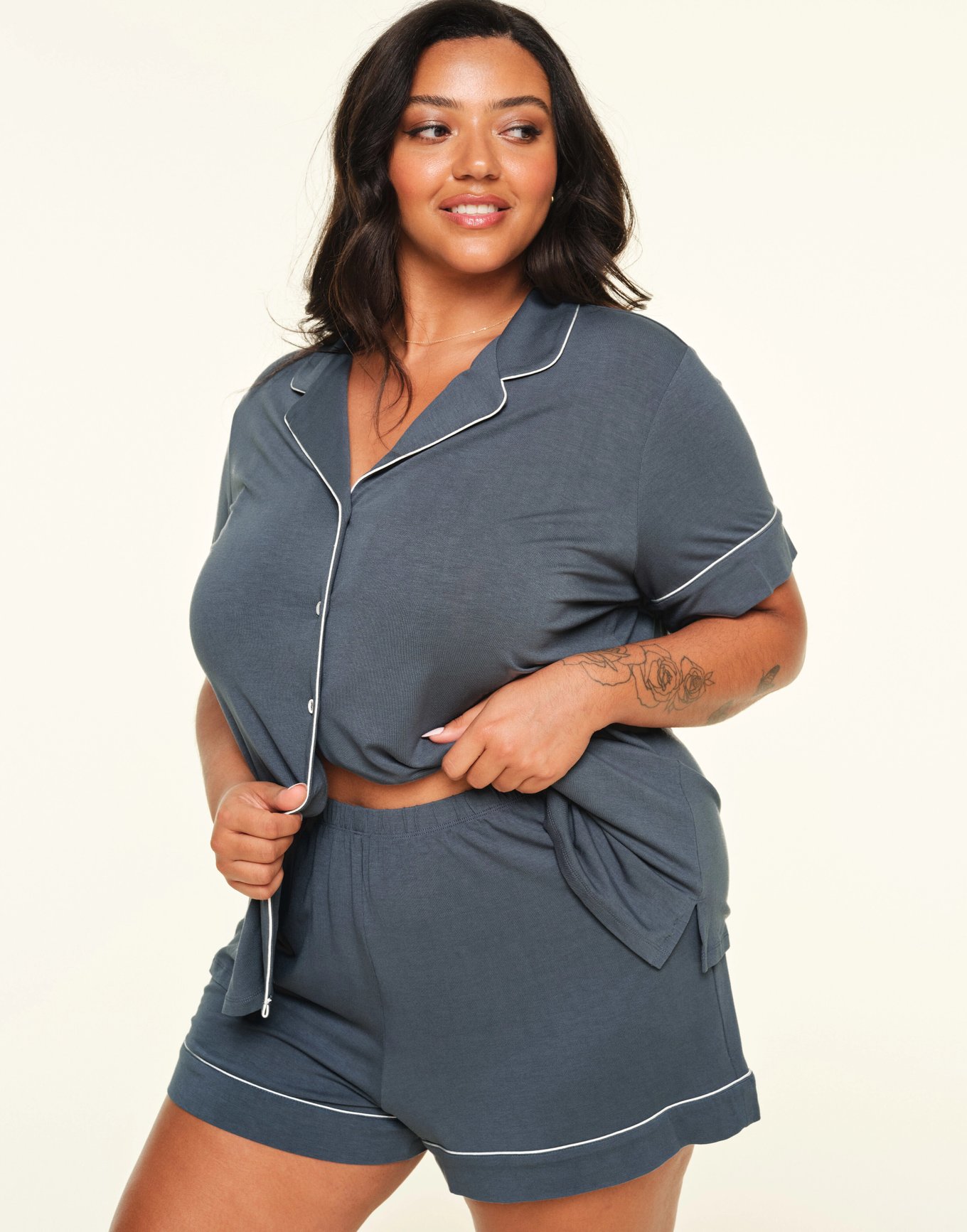 Jane Dark Gray PJ Set, XS-4X | Adore Me