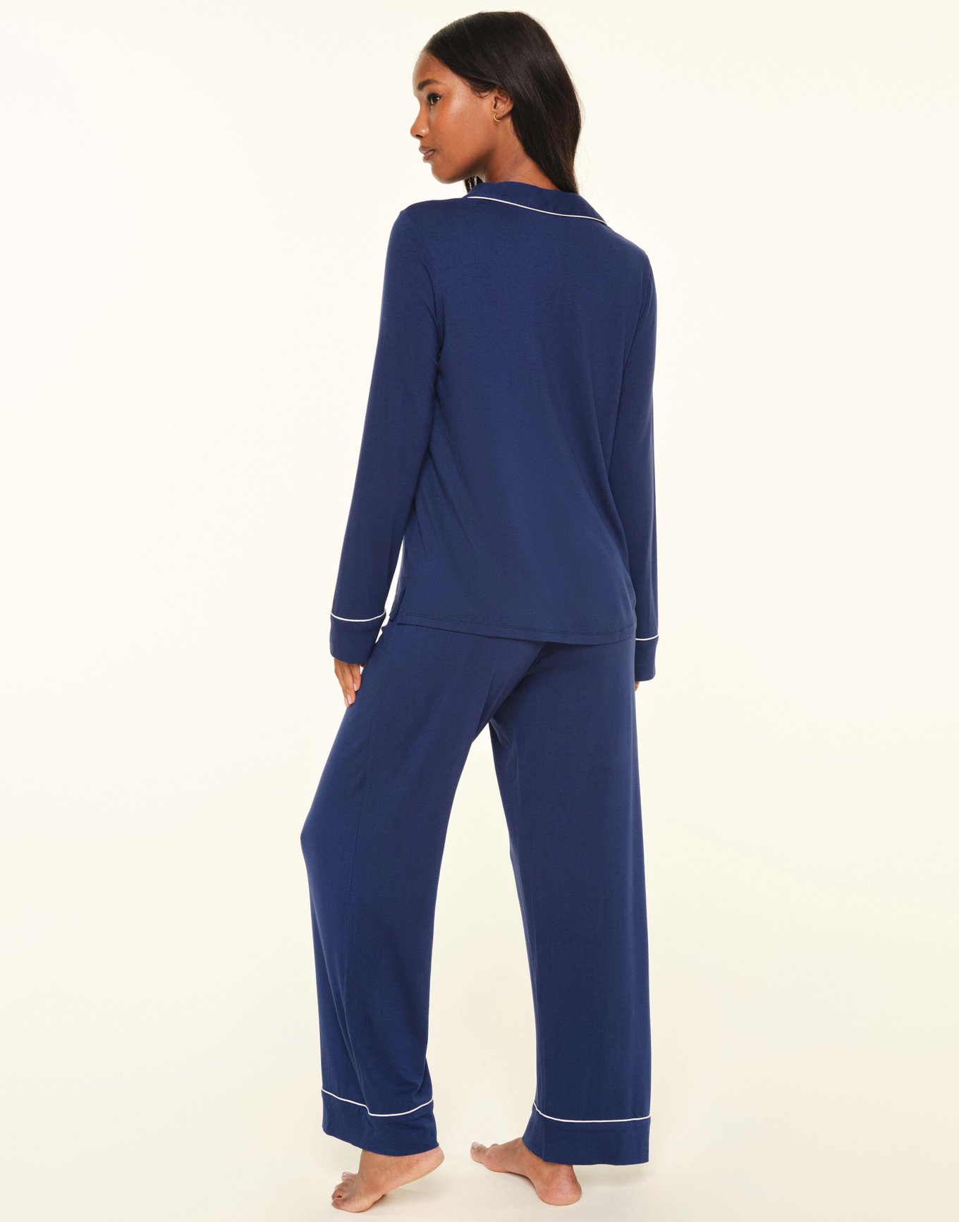 Matilda B1 Dark Blue Long Sleeve and Pant PJ Set | Adore Me