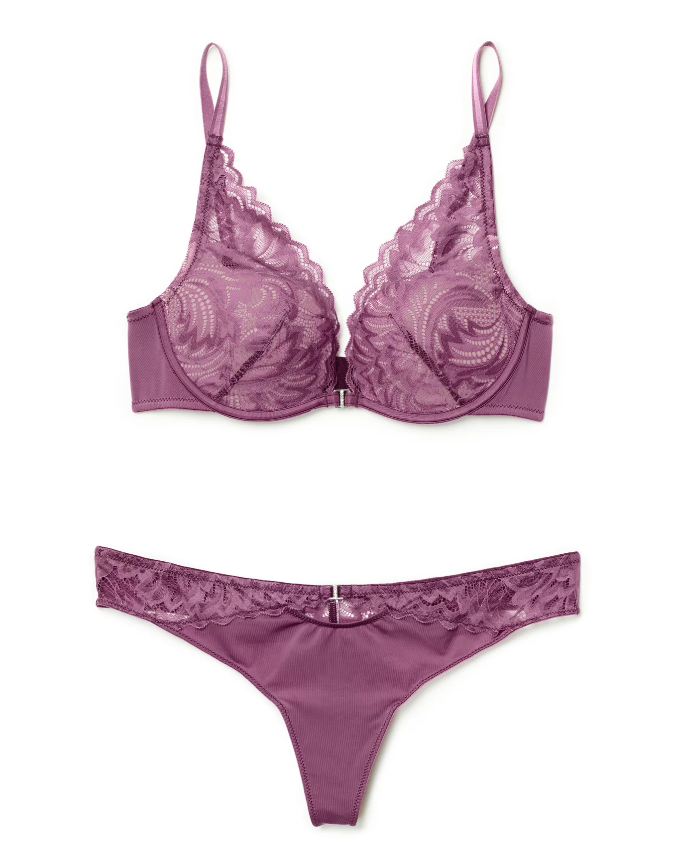 Lily Dark Purple Push Up Plunge, 30DD-34D | Adore Me