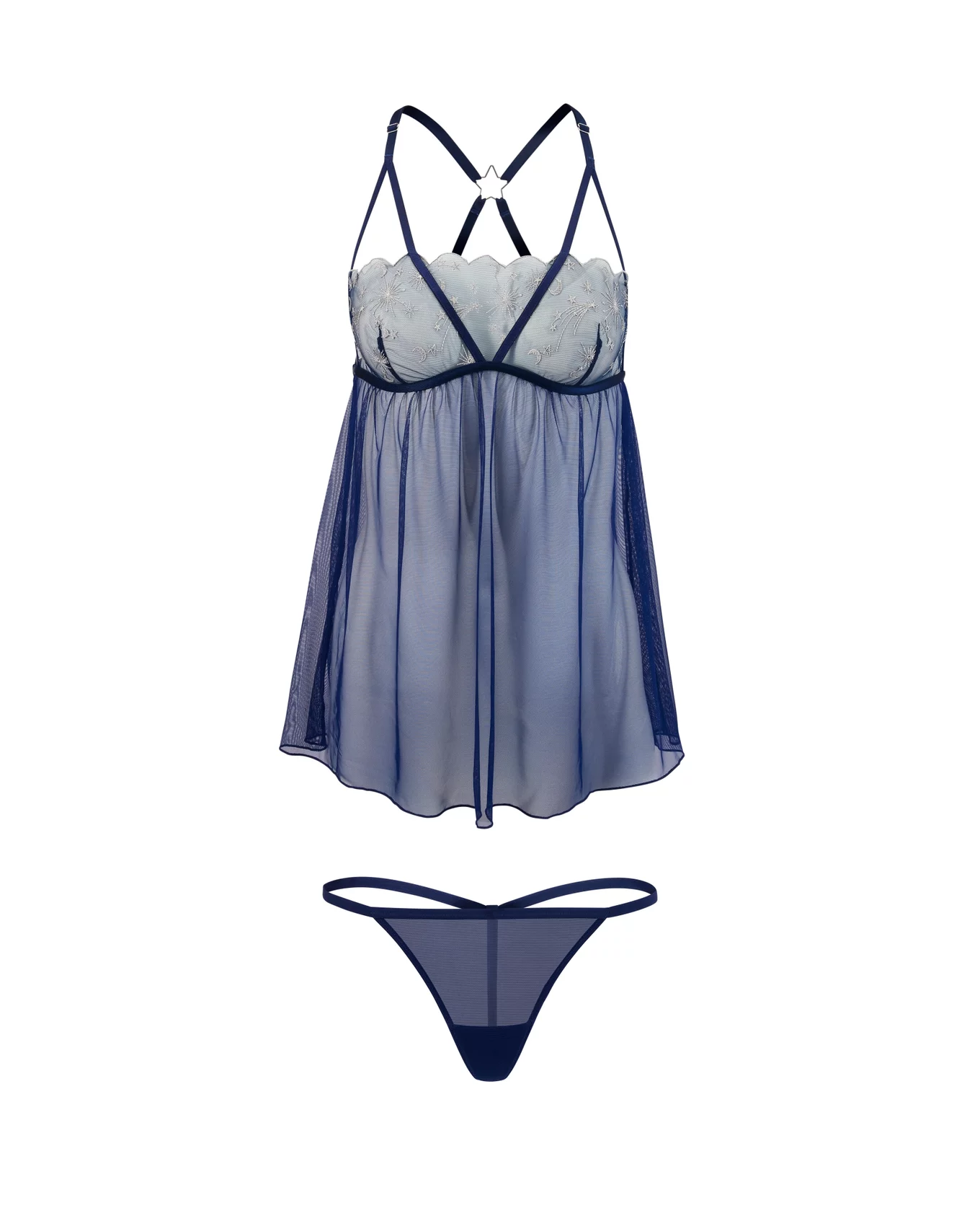 Stelletta Dark Blue Babydoll Set, XS-XL | Adore Me