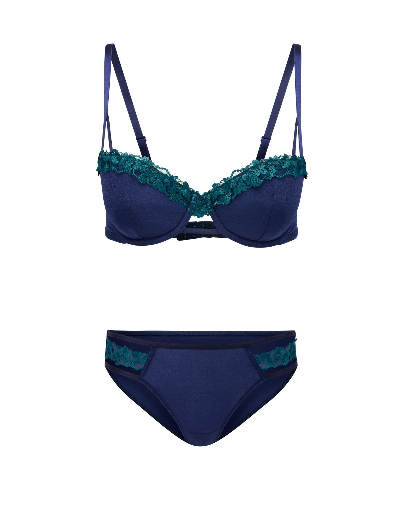 Eva Dark Blue Push Up Balconette, 32A-38C | Adore Me