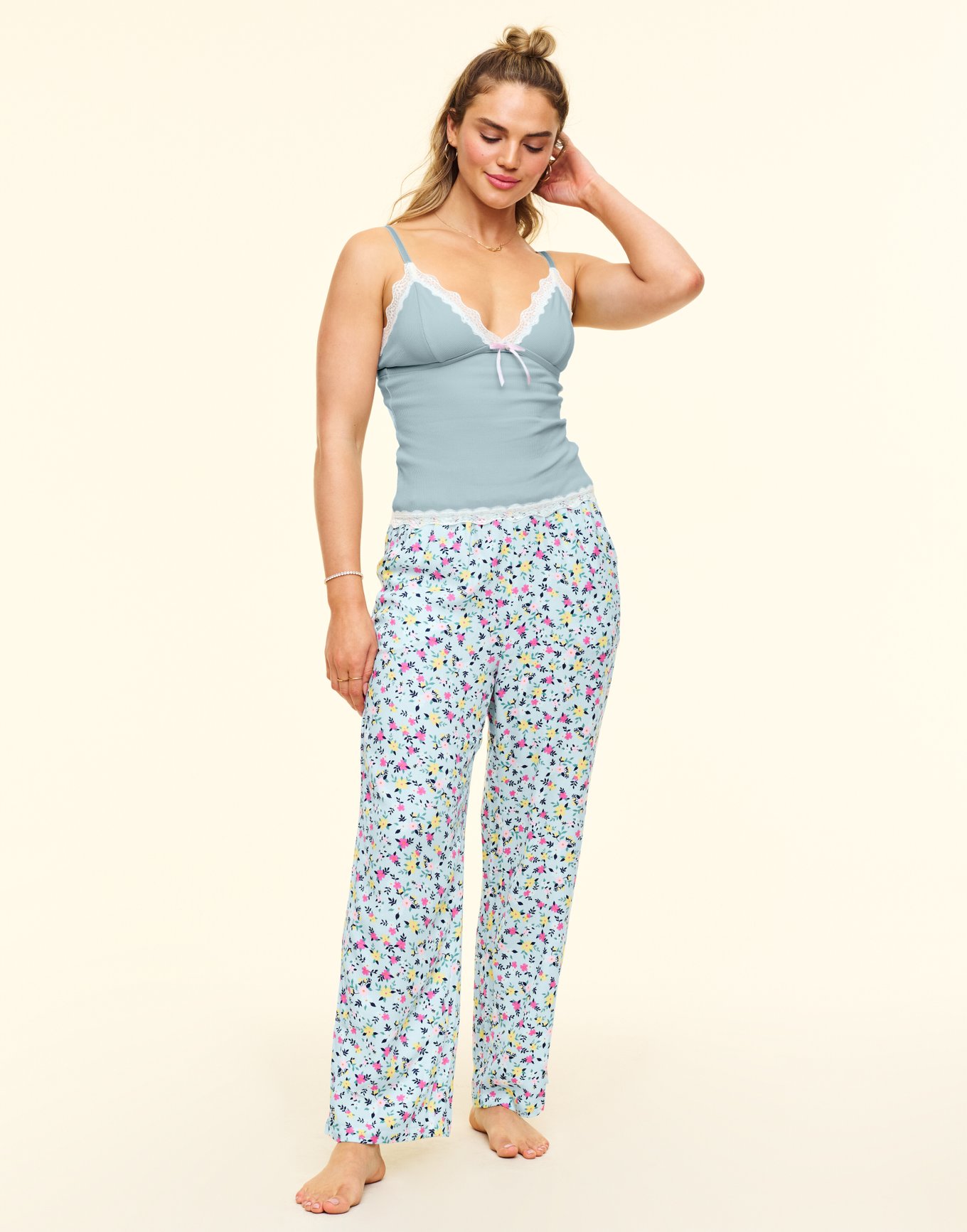 Bryony Light Blue Cami and Pants Set | Adore Me
