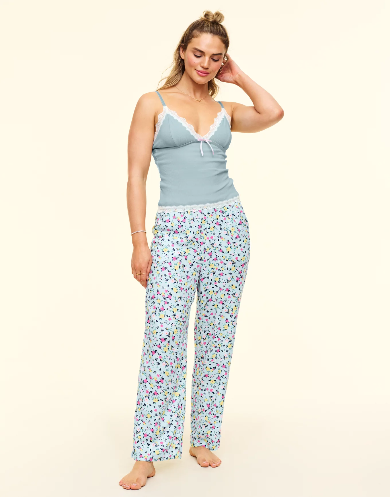 Bryony Light Blue Cami and Pants Set, S-L | Adore Me