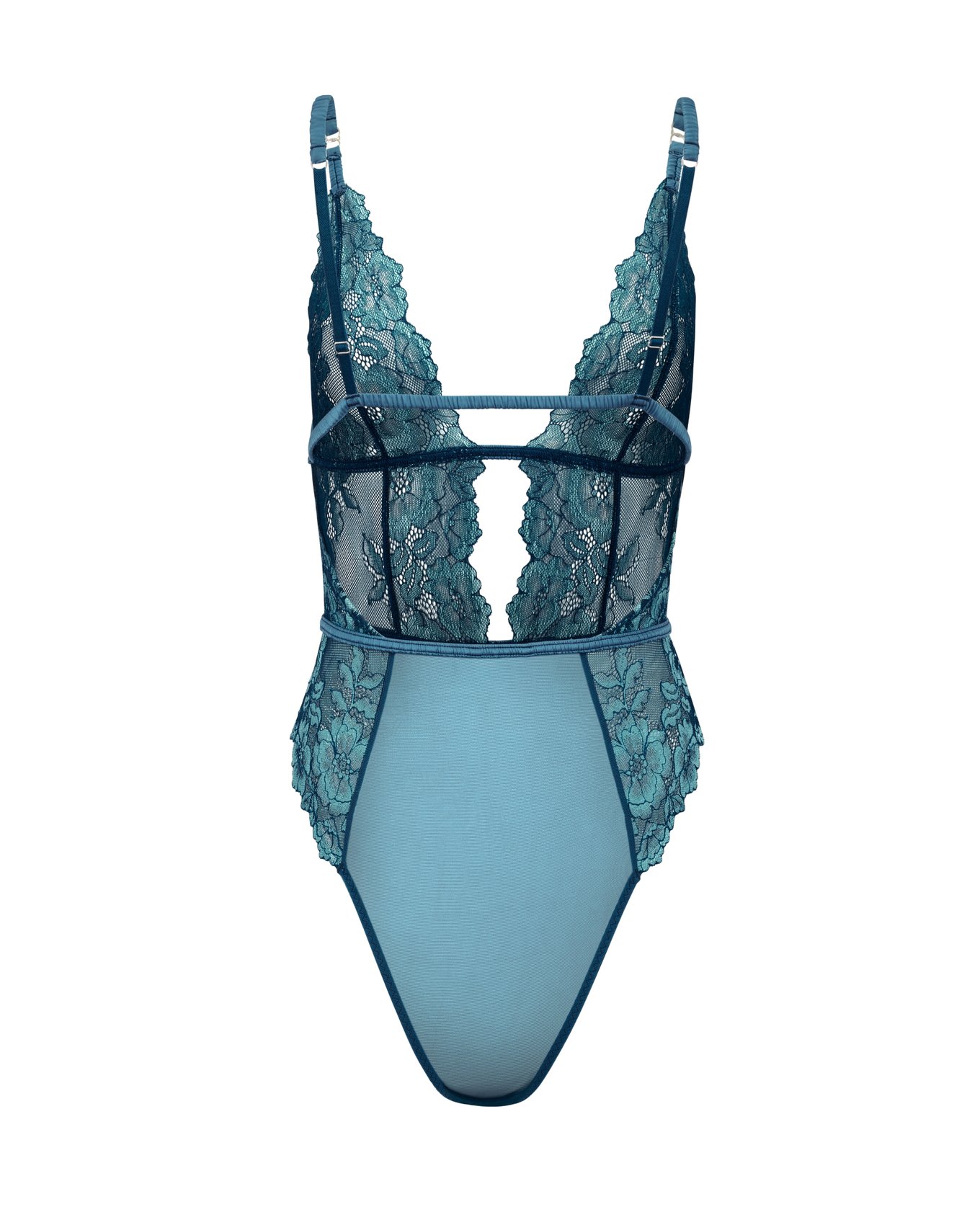 Calissa Dark Blue 2 Lace bodysuit | Adore Me