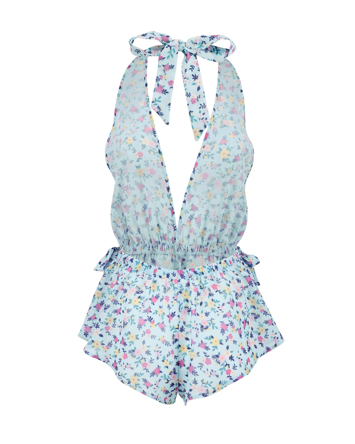 Merilyn Ditsy Blue Romper | Adore Me