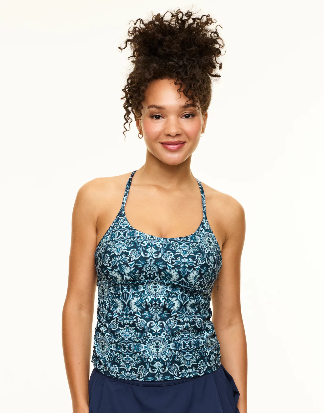 Jaden Geo Blue Support Tank, XS-XL | Adore Me