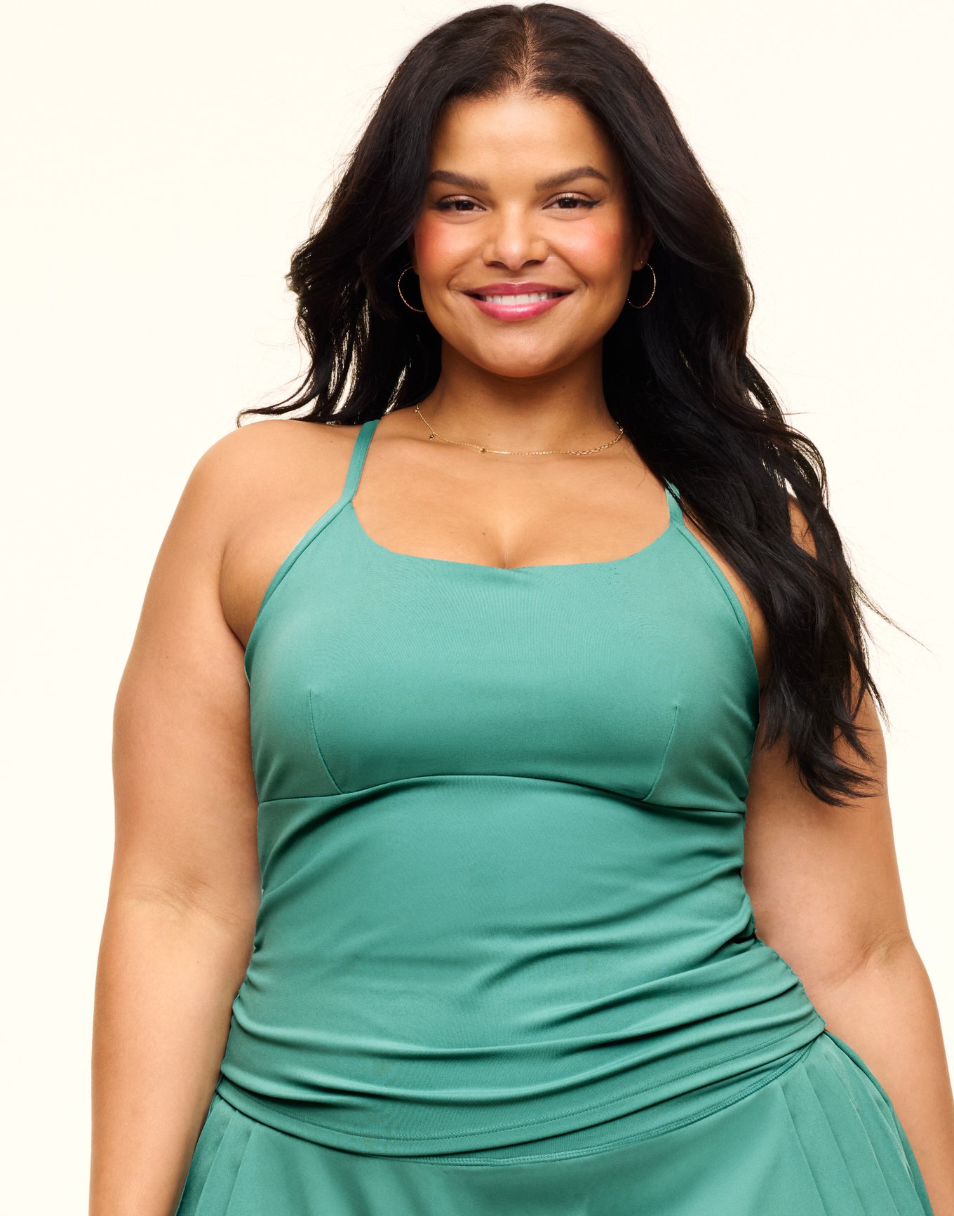 Jaden Medium Green Plus Lotus Support Tank 3X 4X Adore Me