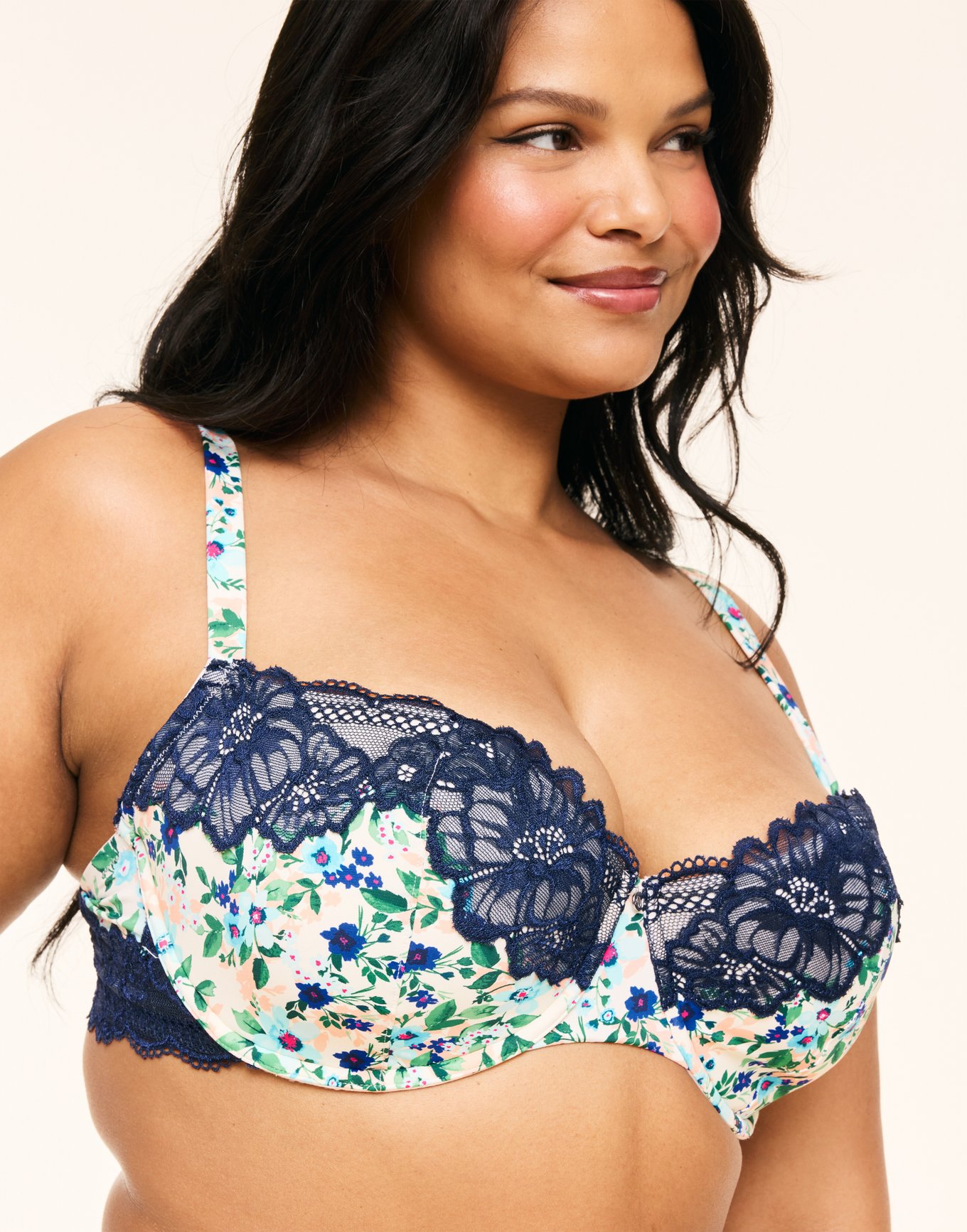 Mathilda Floral White Plus Contour Balconette, 42D | Adore Me