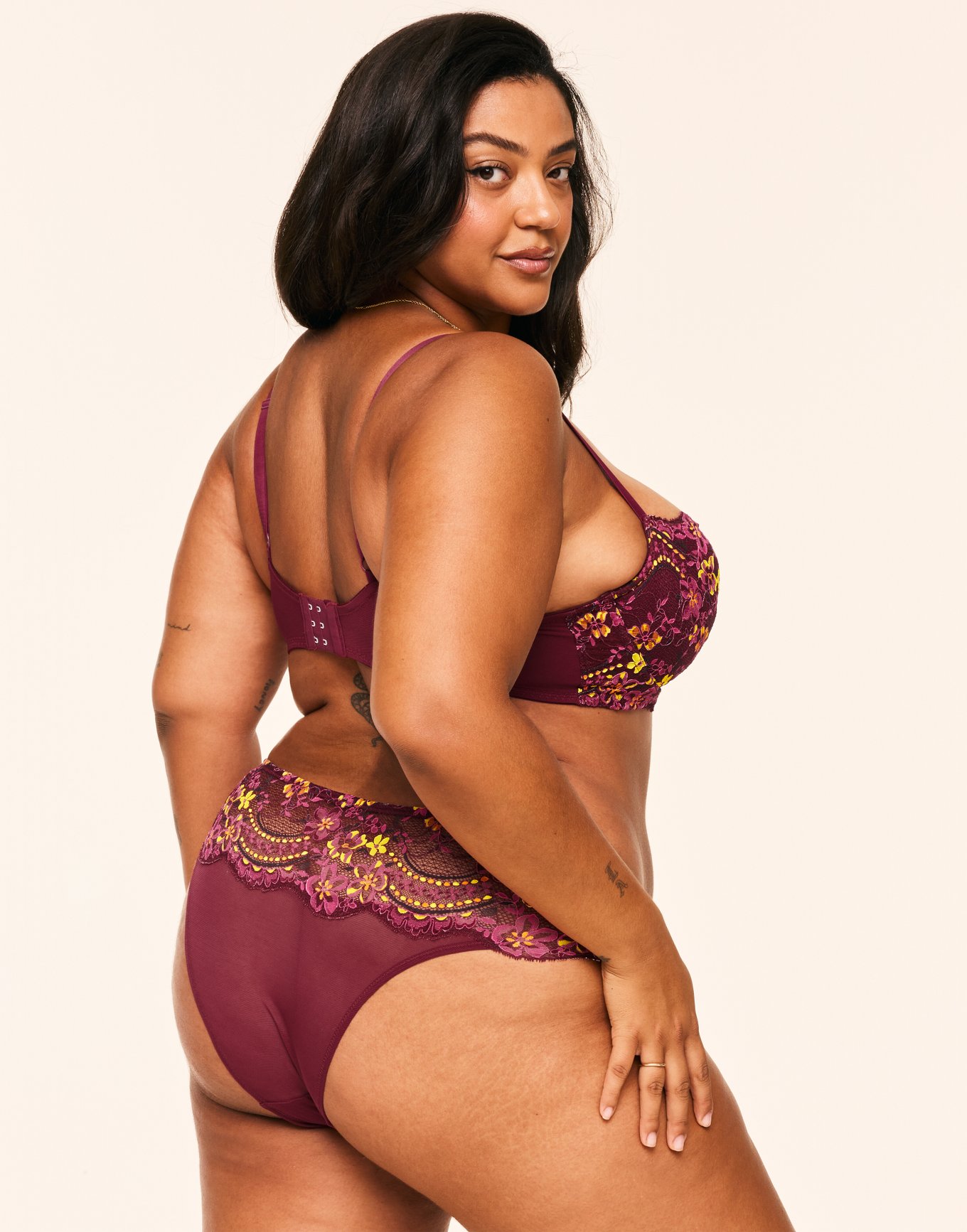 Nicholette Floral Red Plus Contour Balconette, 38DDD-44DDD | Adore Me