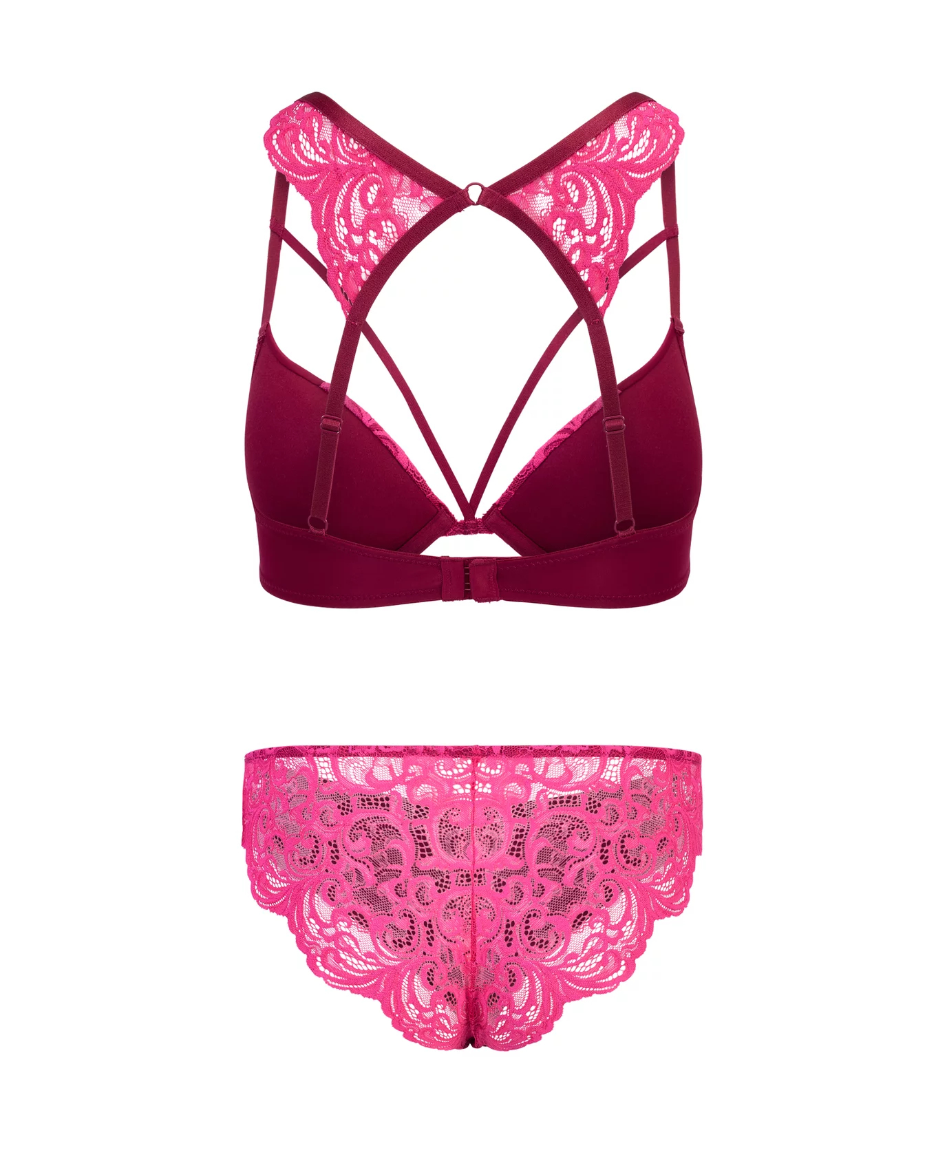 Saige Dark Red Push Up Plunge, 32A-38DD | Adore Me