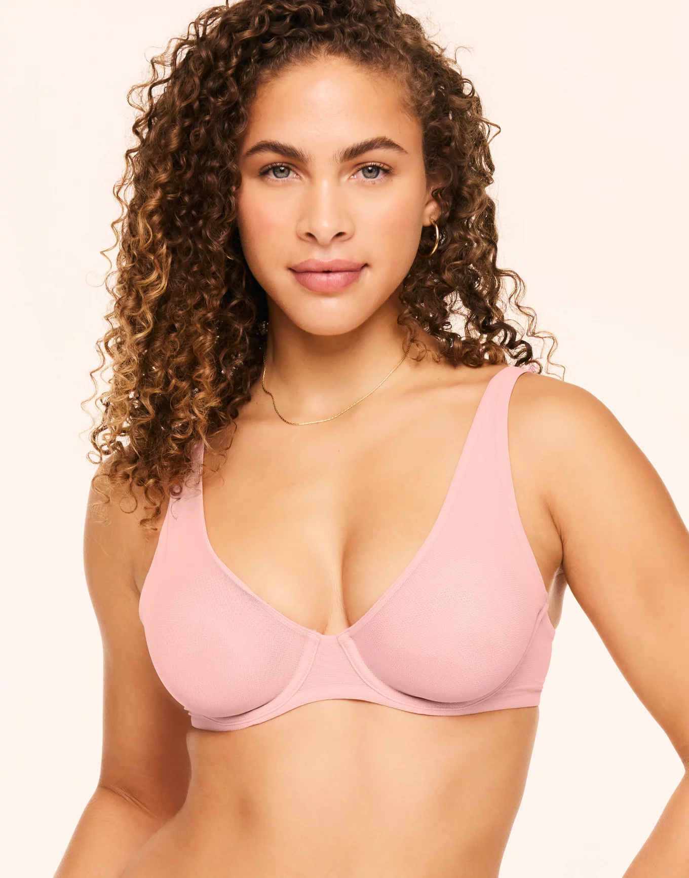 Ivy Medium Pink Unlined Plunge, 32A-36A | Adore Me