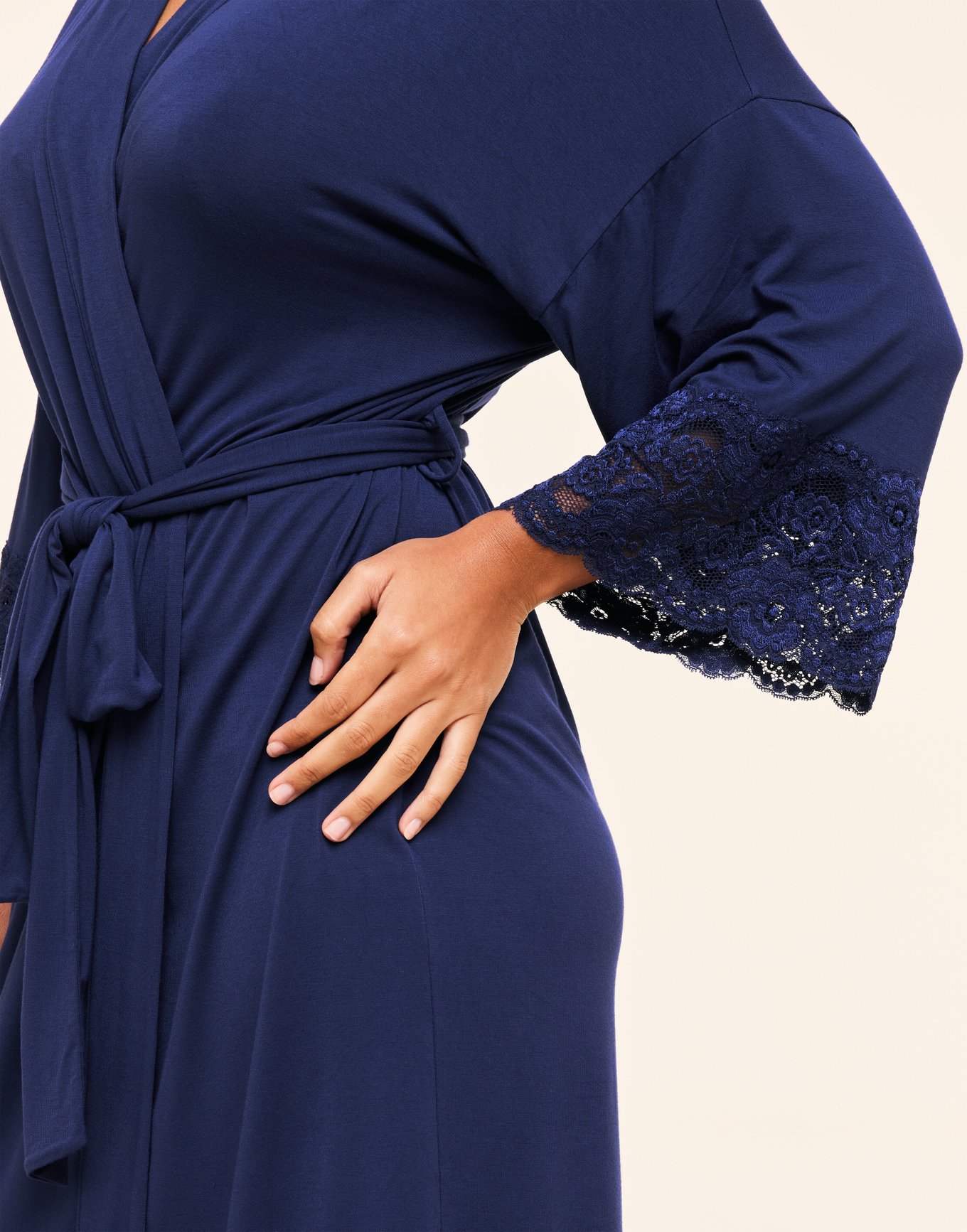 Olenna Dark Blue Robe, S-L | Adore Me