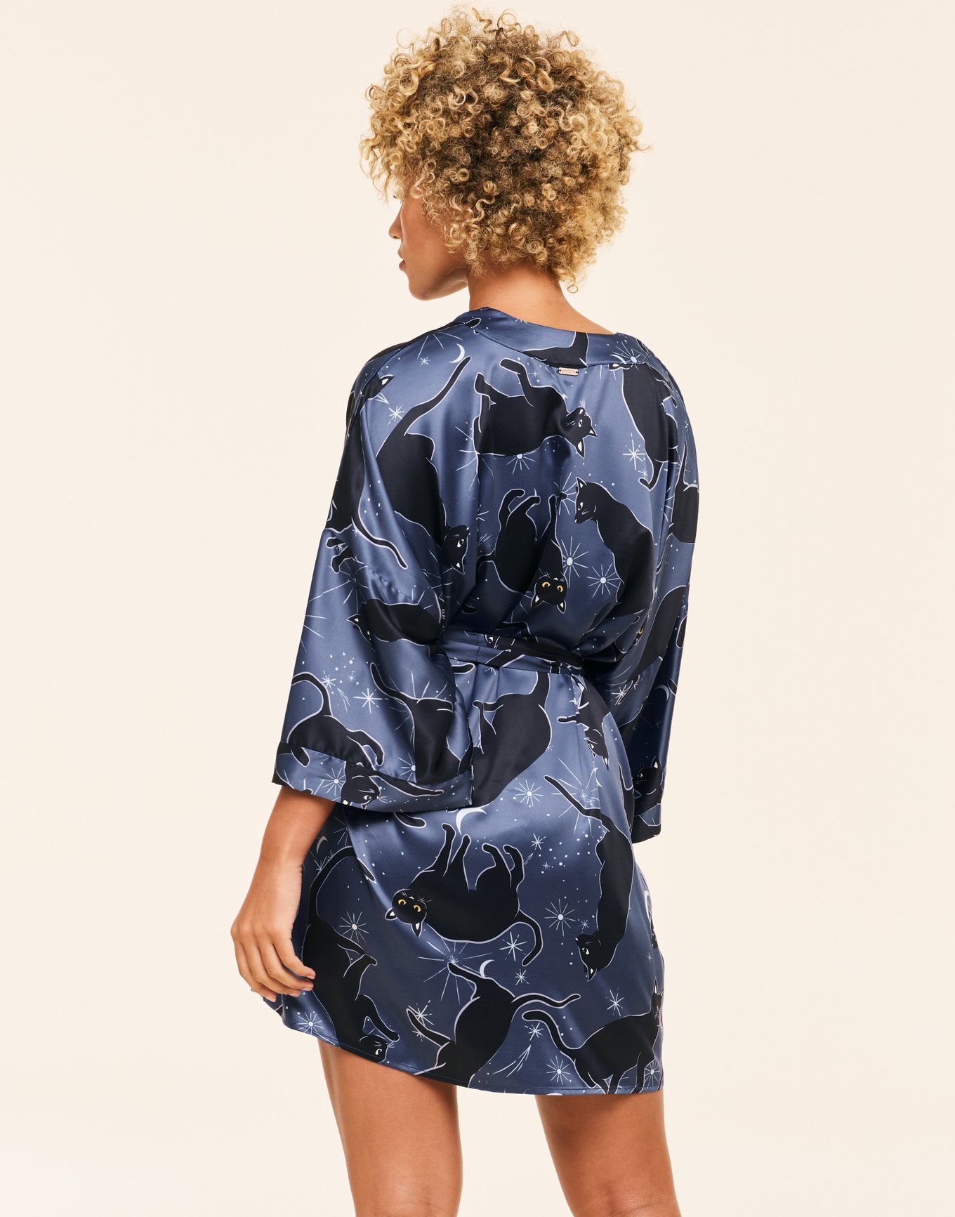Izabella B1 Convo Blue Kimono Robe | Adore Me
